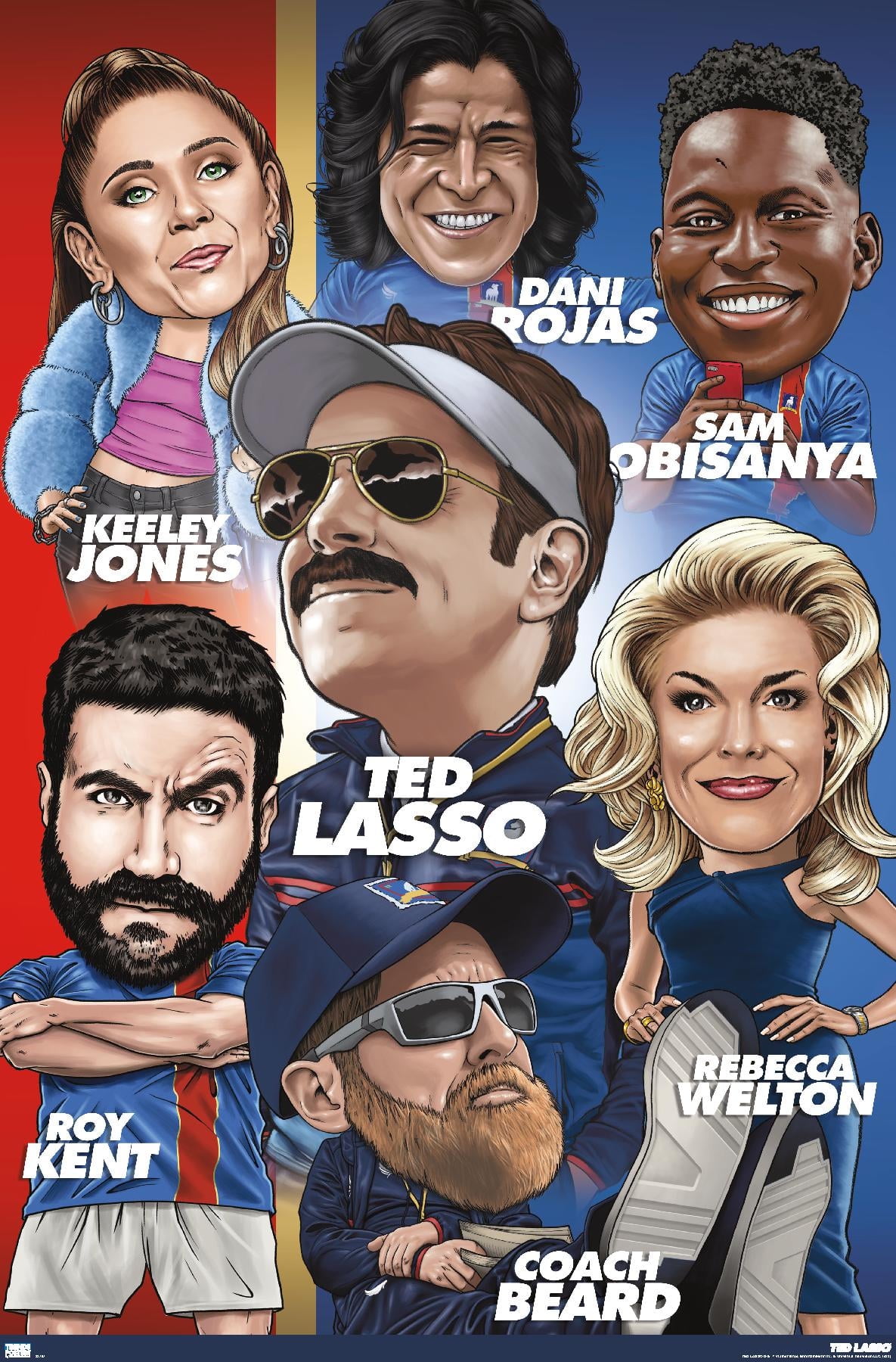 Ted Lasso Character Grid Wall Poster 14725 X 22375