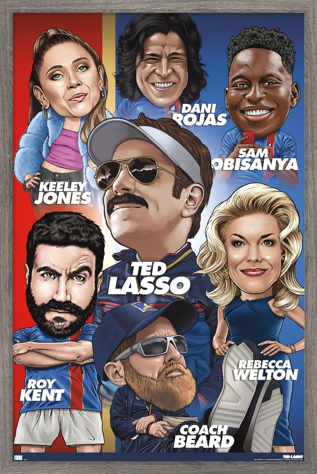 Ted Lasso - Character Grid Wall Poster, 22.375" x 34" Framed - Walmart.com