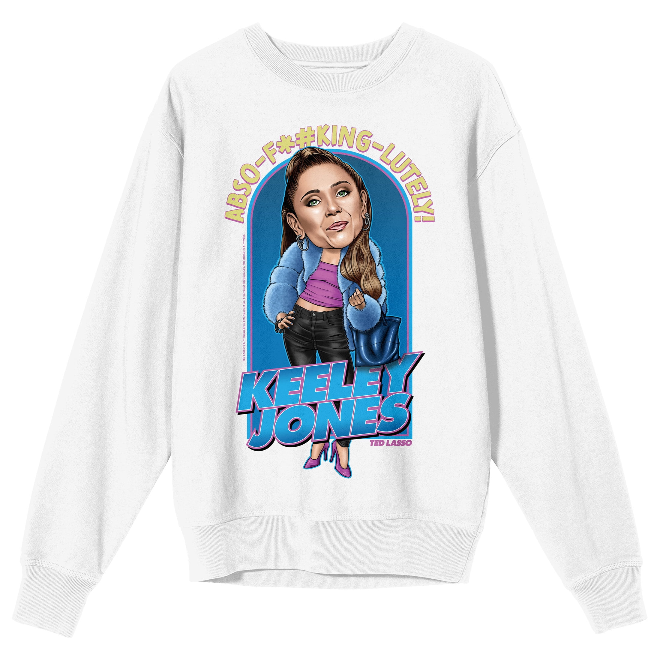 Ted Lasso Keely Jones Abso-F*#king-Lutely! Men's White Crewneck ...