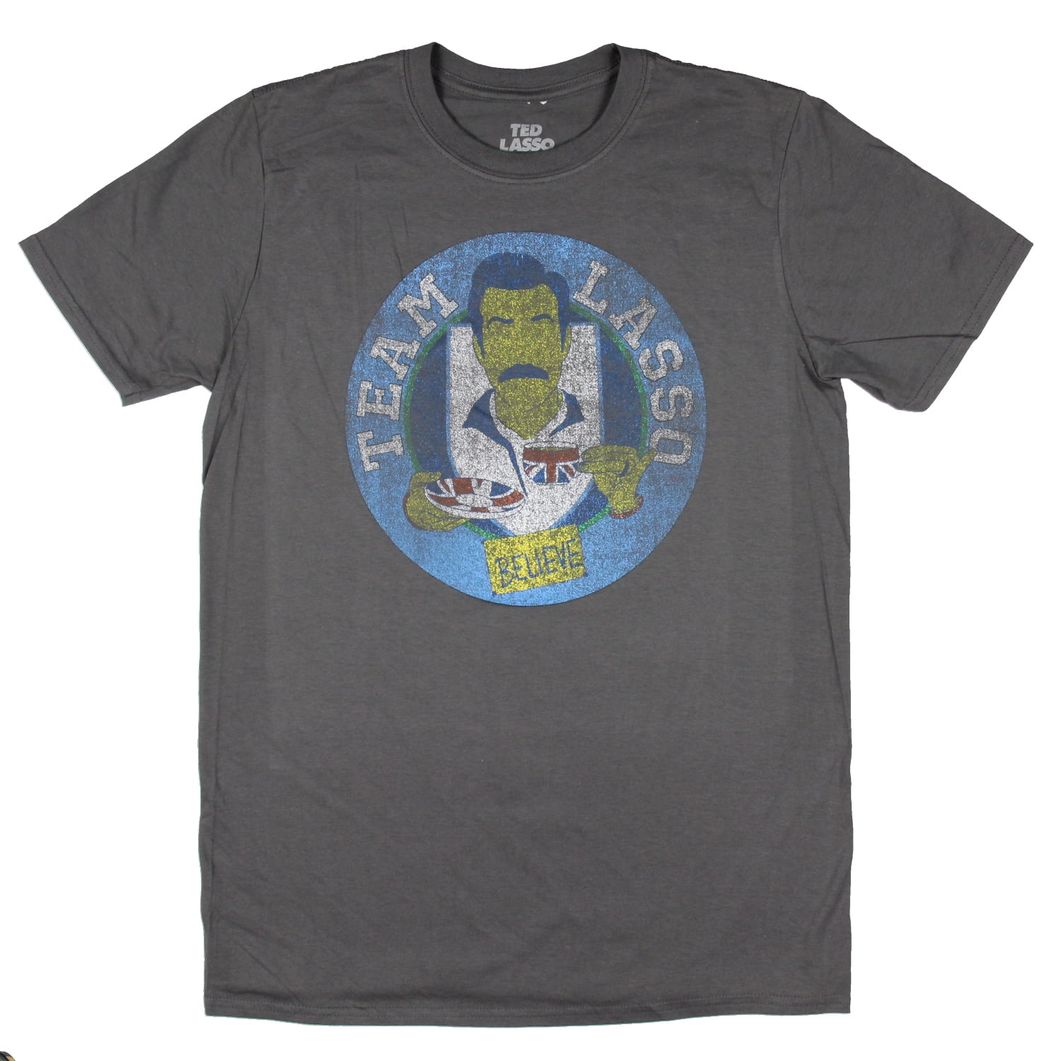 Ted Lasso Mens' Team Lasso British Tea Distressed Adult Graphic T-Shirt ...