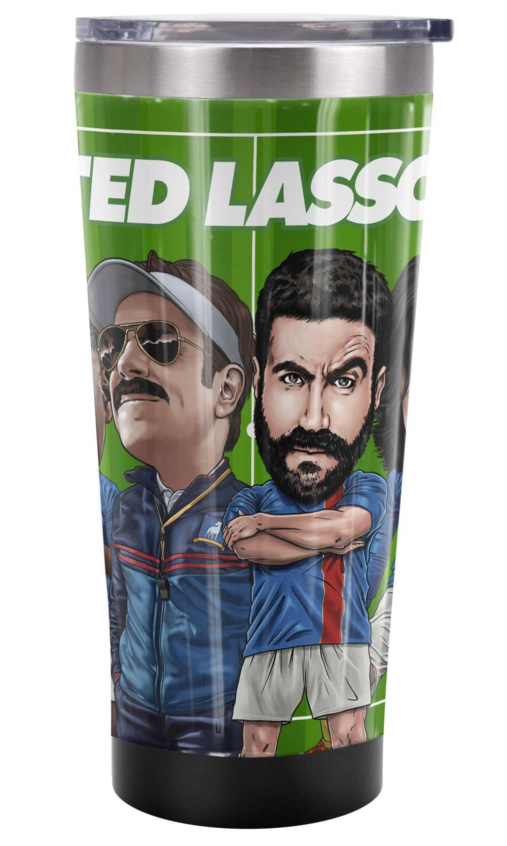 Ted Lasso Official Team Lasso On The Pitch 20 oz Travel Tumbler, Stainless Steel, Vacuum ...