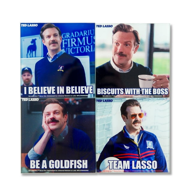 Ted Lasso Quotes Glass Coasters | Set of 4 - Walmart.com