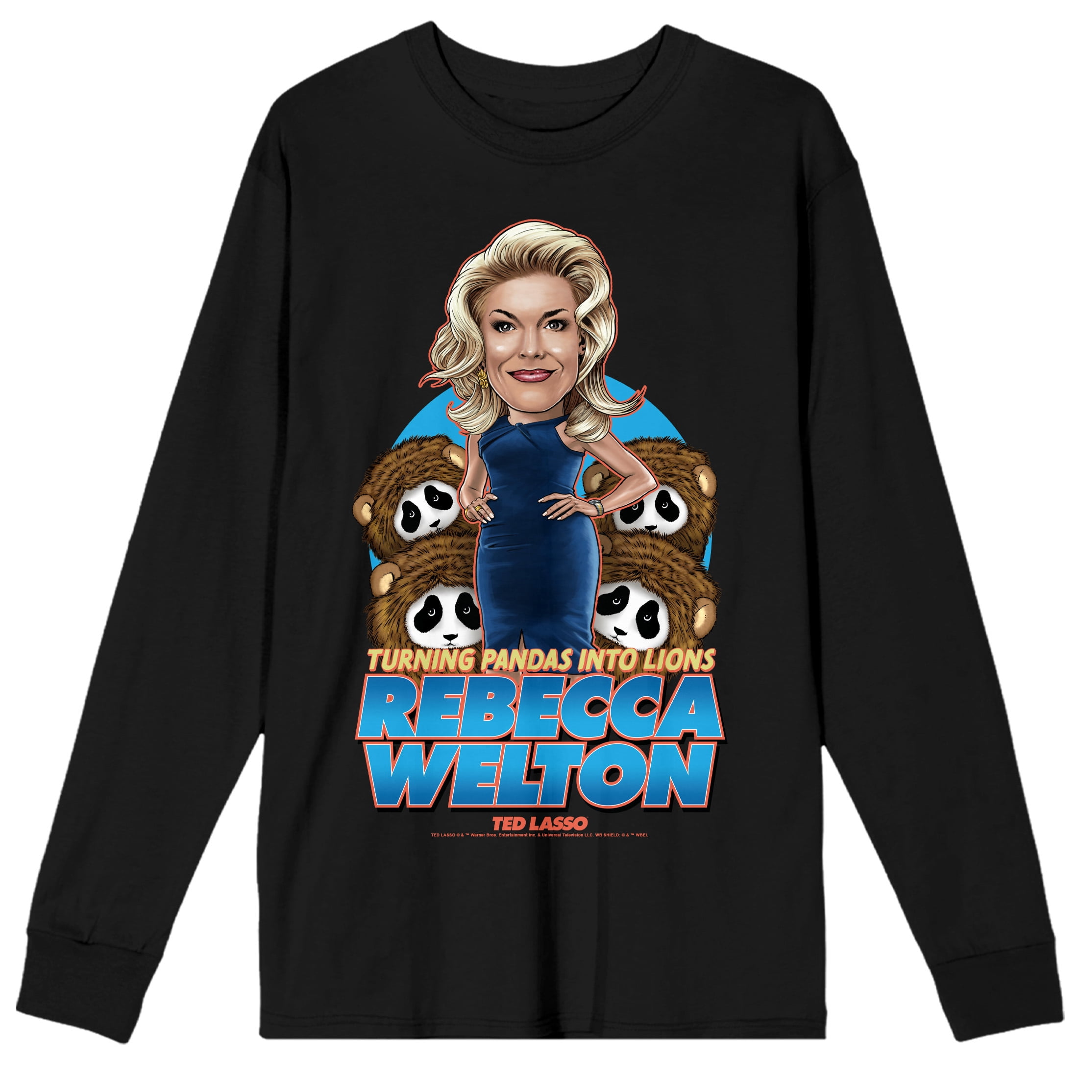 Ted Lasso Rebecca Welton Turning Pandas Into Lions Men's Black Long ...