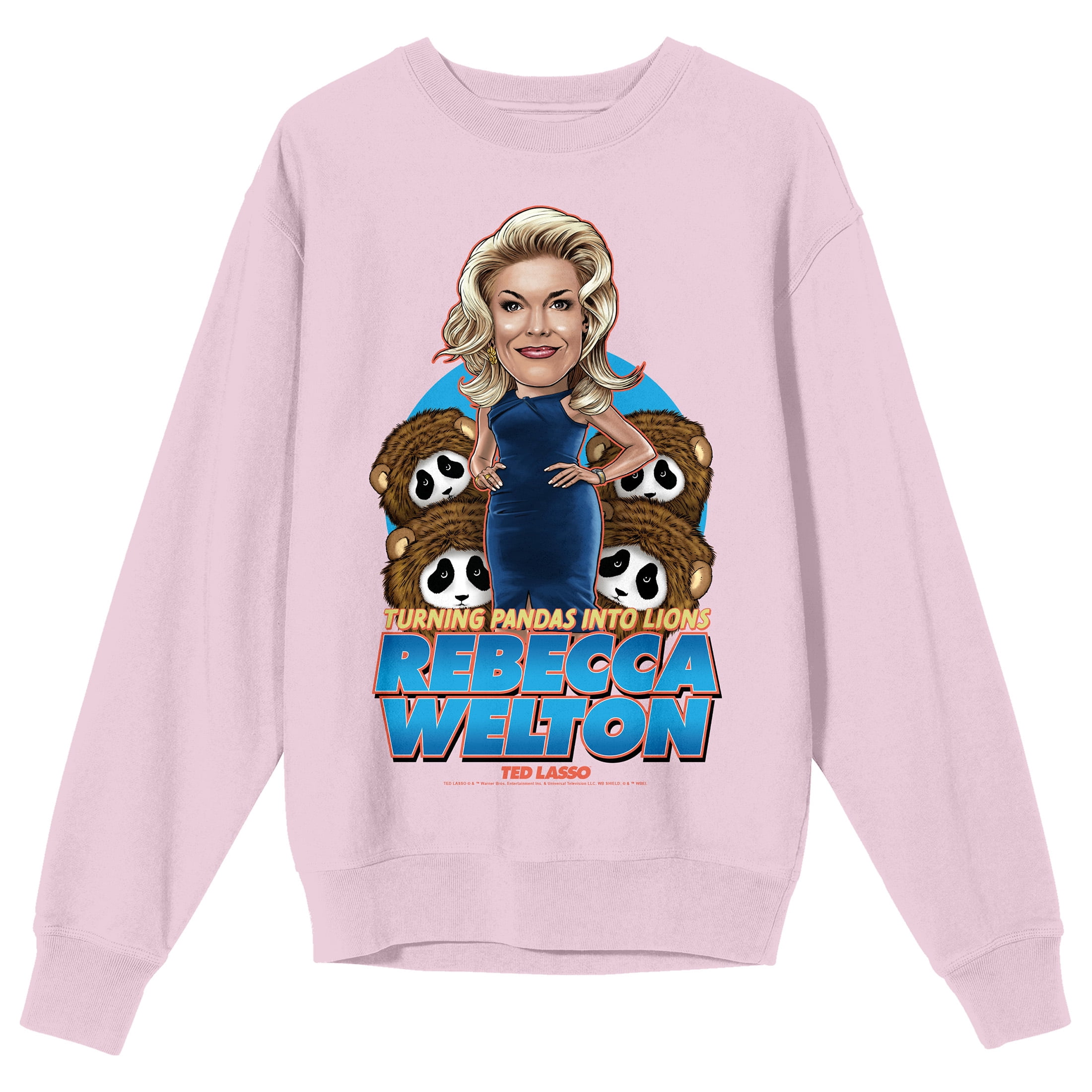 Ted Lasso Rebecca Welton Turning Pandas Into Lions Men's Pink Crewneck ...
