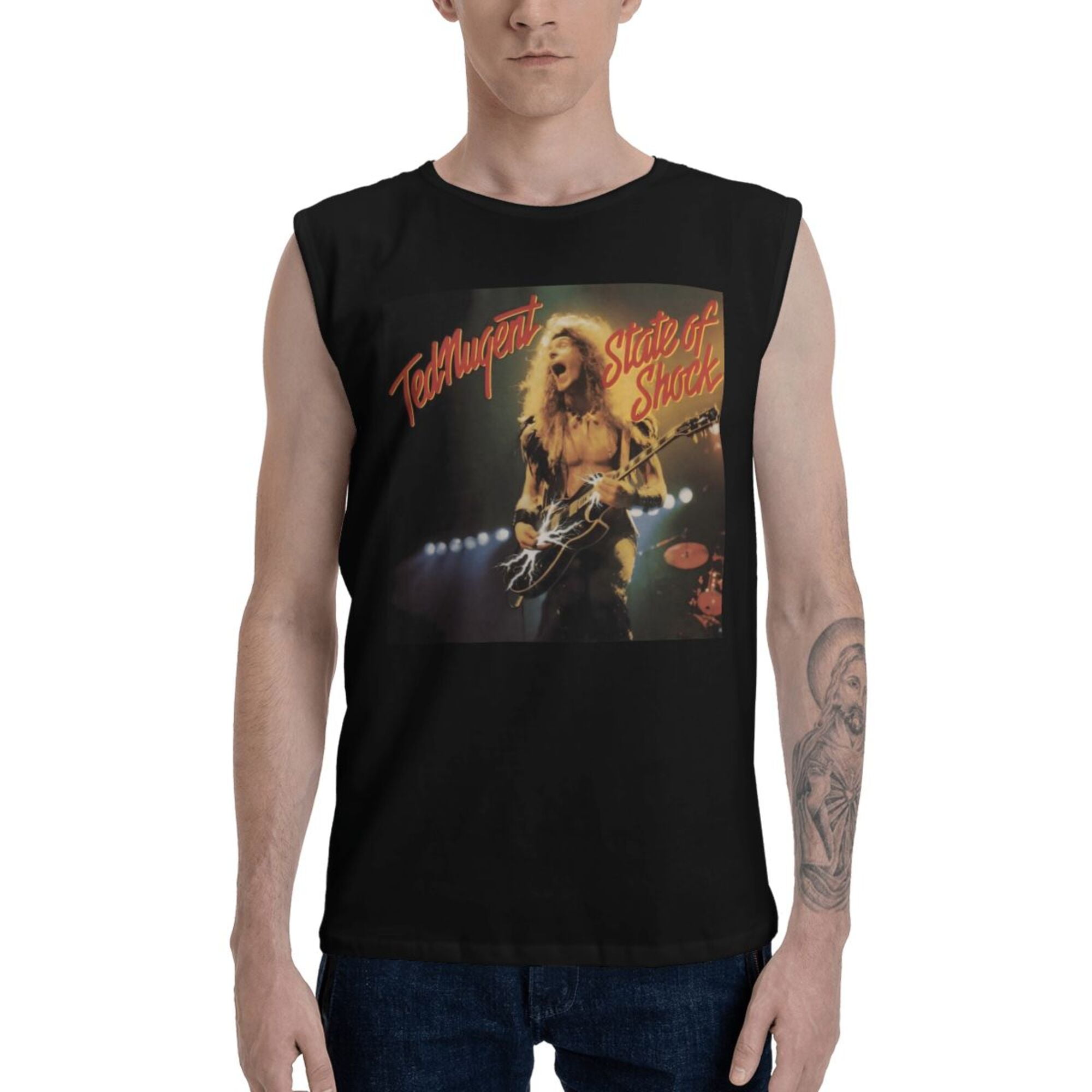 Ted Music And Nugent Official Men'S Muscle T-Shirt, Sleeveless, Muscle ...