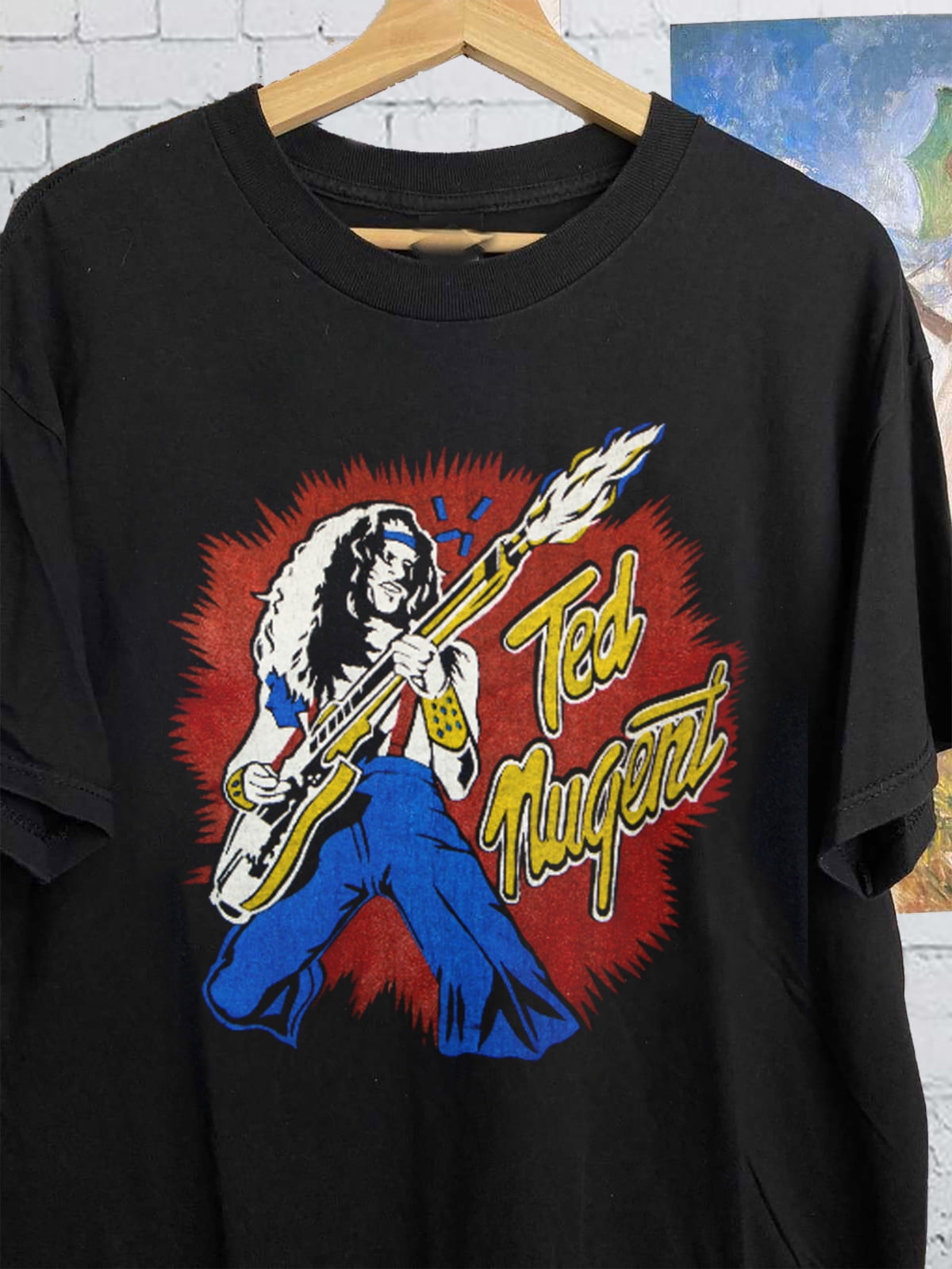 Ted Nugent Concert T- Shirt 70s Gift For Fan Black All Size Shirt ...