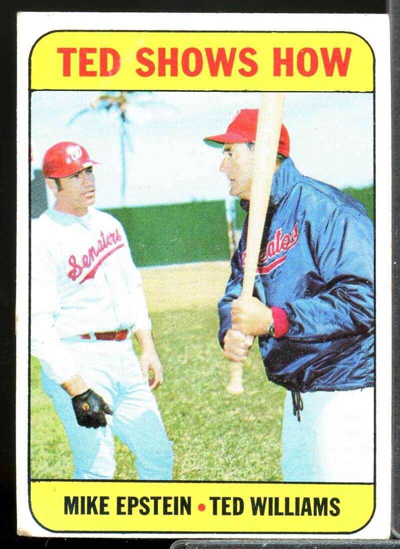 Ted Shows How/Mike Epstein/Ted Williams MG Card 1969 Topps #539 ...