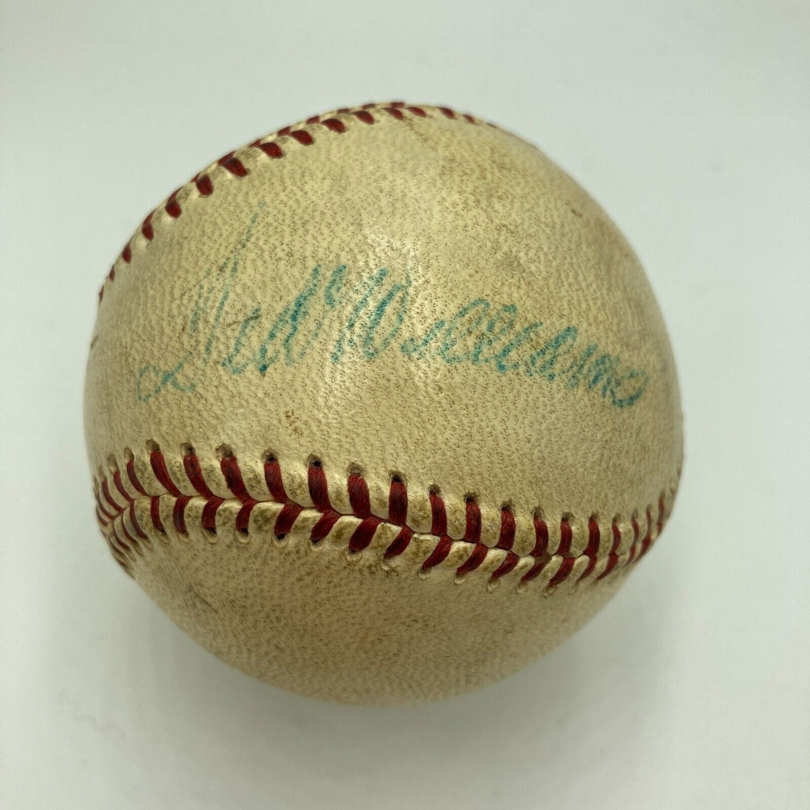 Ted Williams Signed 1950's National League Giles Game Baseball CAS COA ...