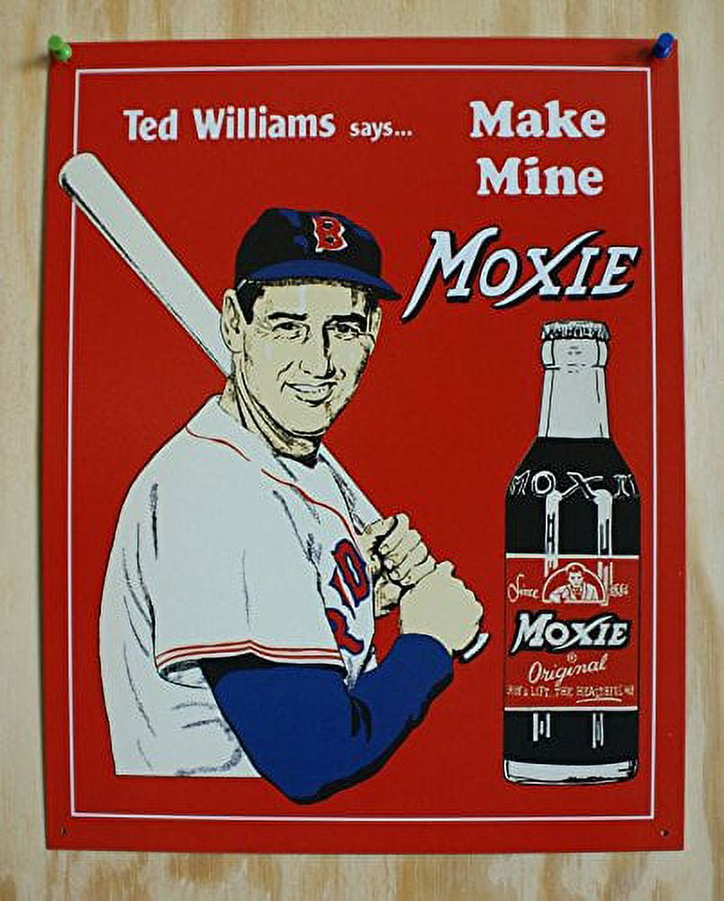 Ted Williams Tin Metal Sign : Make Mine Moxie - Walmart.com