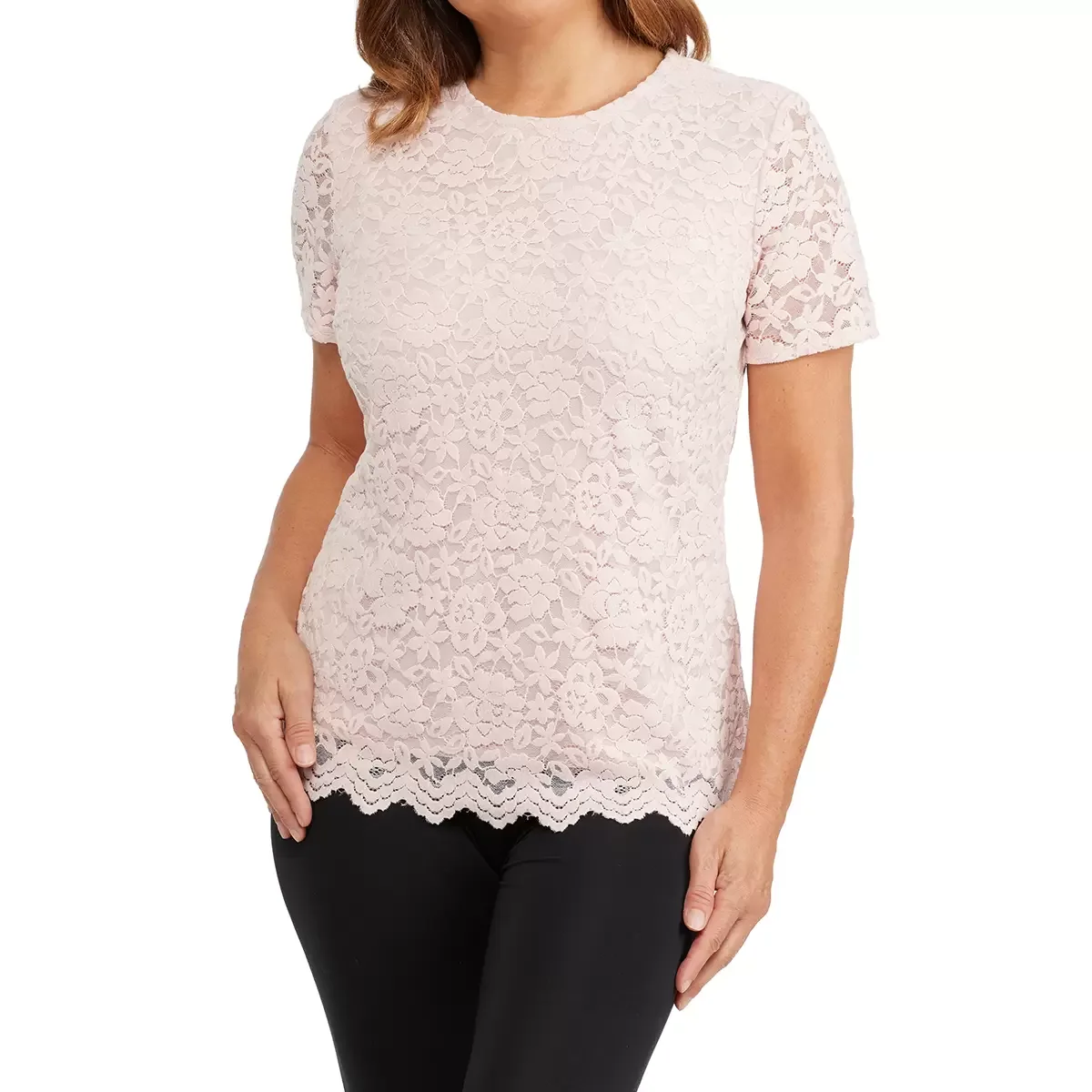 Teddi Rose Women's Lace Blouse (Pink, XL) - Walmart.com