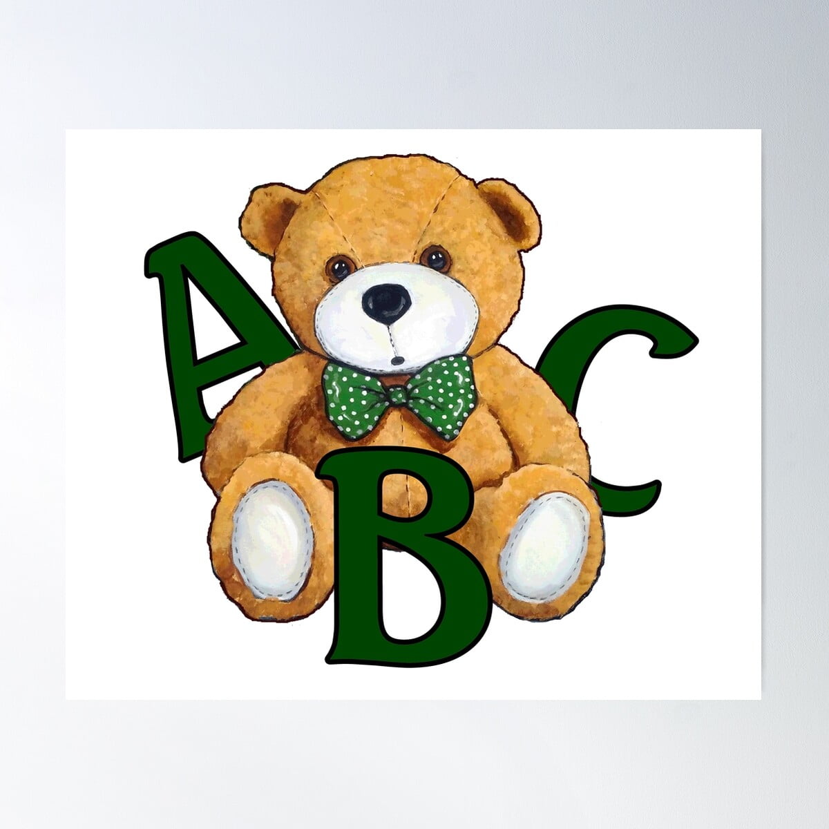 Teddy Bear With A,B,Cs, Alphabet, Kids, Artist Illustrated, Learning ...