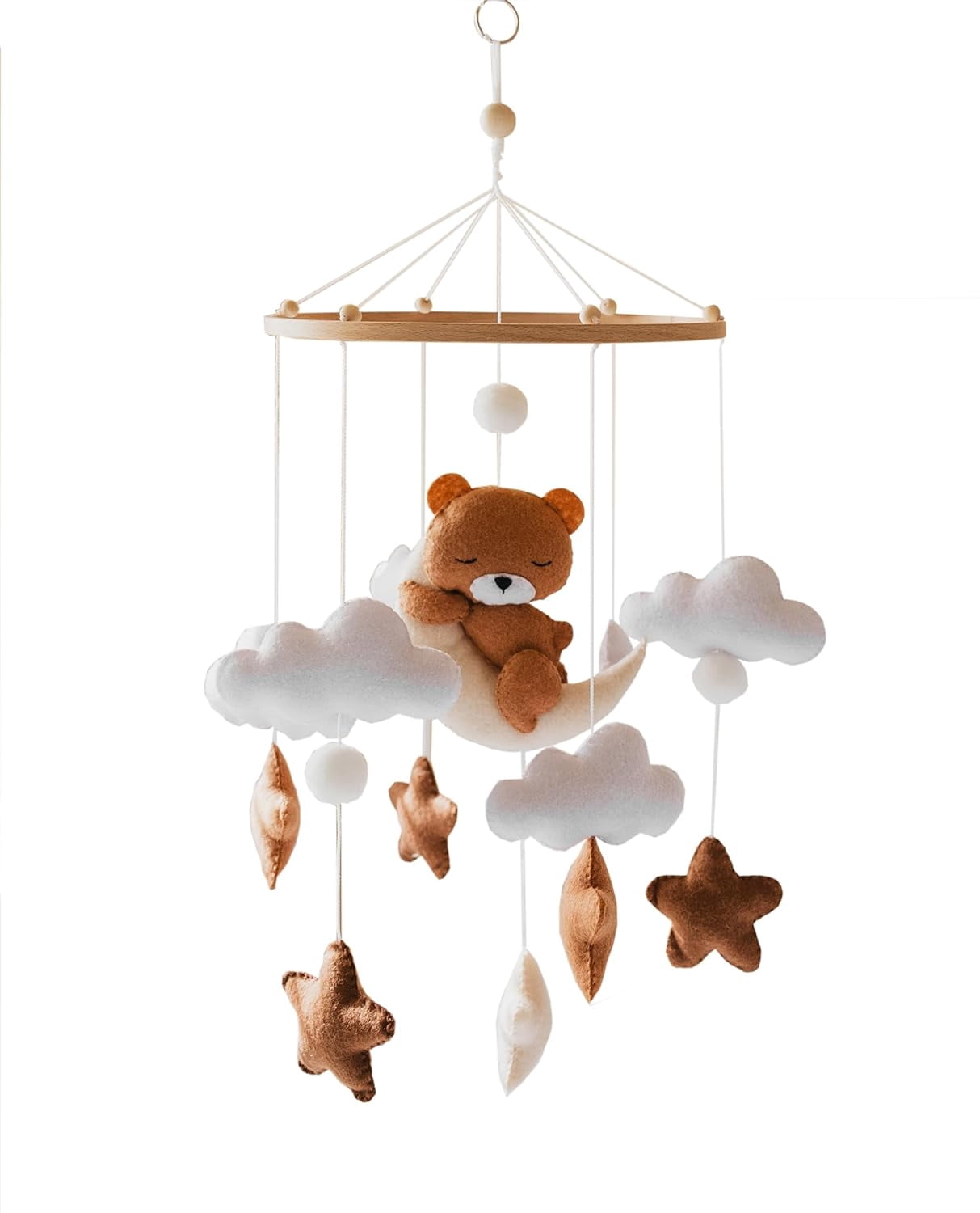 Teddy Bear Baby Mobile, Sleepy Bear Baby Mobile, Girls Teddy Velvet ...