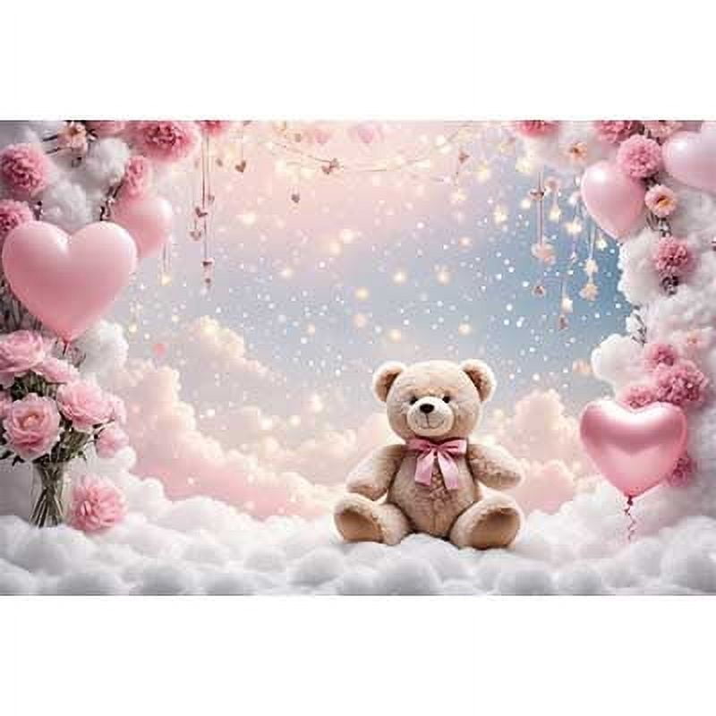 Teddy Bear Balloon Arch Backdrop Baby Boy Girl Photography Shooting ...