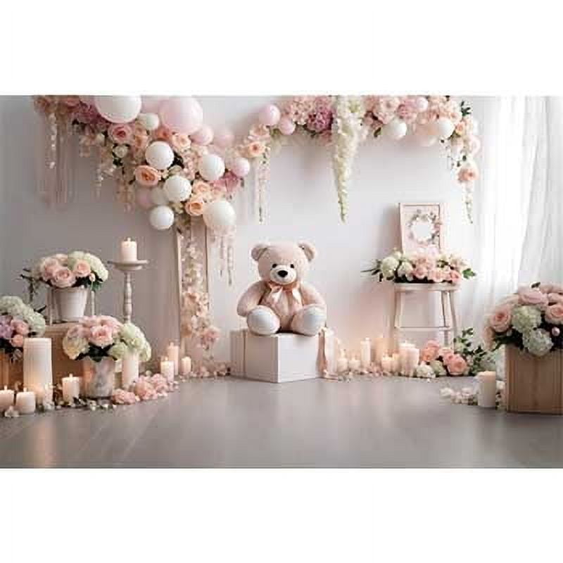 Teddy Bear Balloon Arch Backdrop Baby Boy Girl Photography Shooting ...