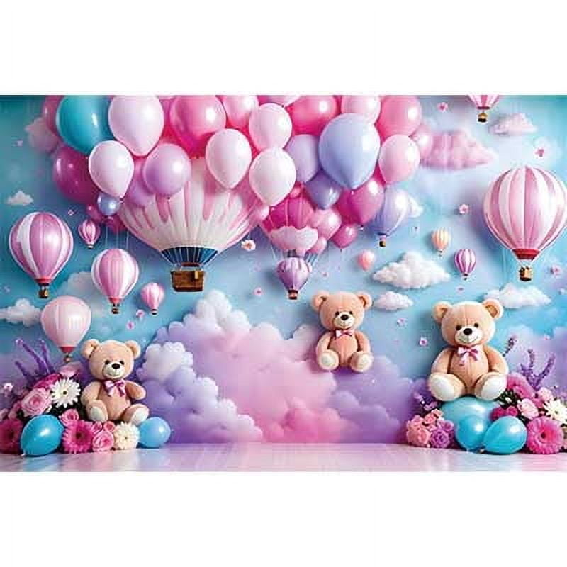 Teddy Bear Balloon Arch Backdrop Baby Boy Girl Photography Shooting ...