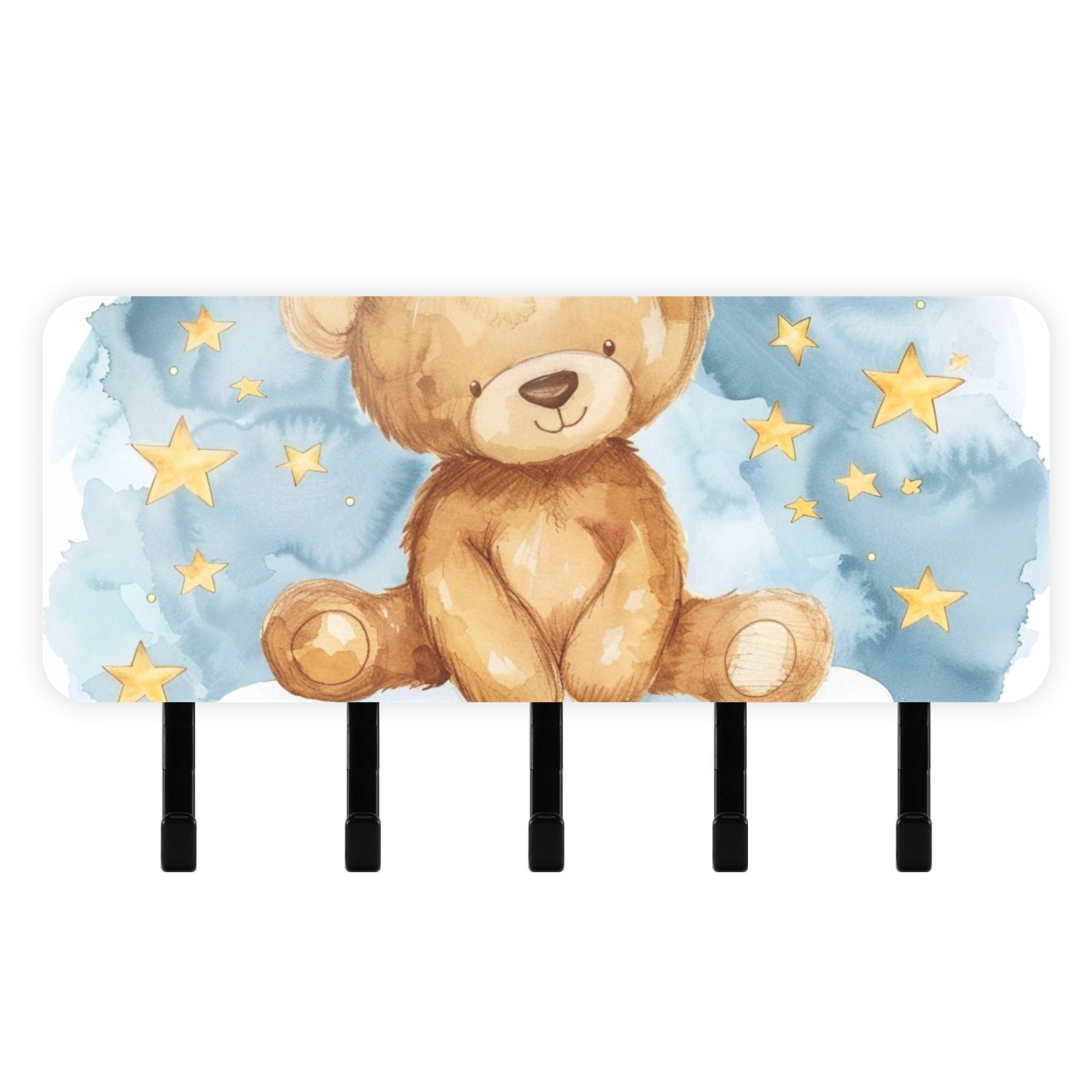 Teddy Bear Clouds Mail Holder Organizer Wall Mount with Shelf Key ...