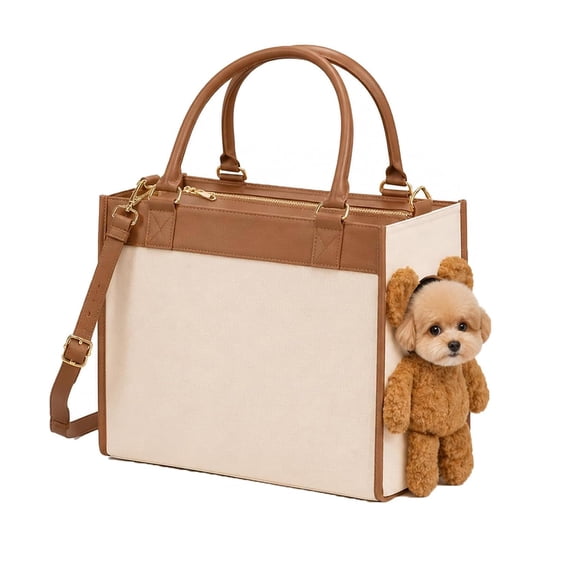 Teddy Bear Dog Carrier Bag, 2-in-1 Pet Shoulder Tote, Pet Carrier ...