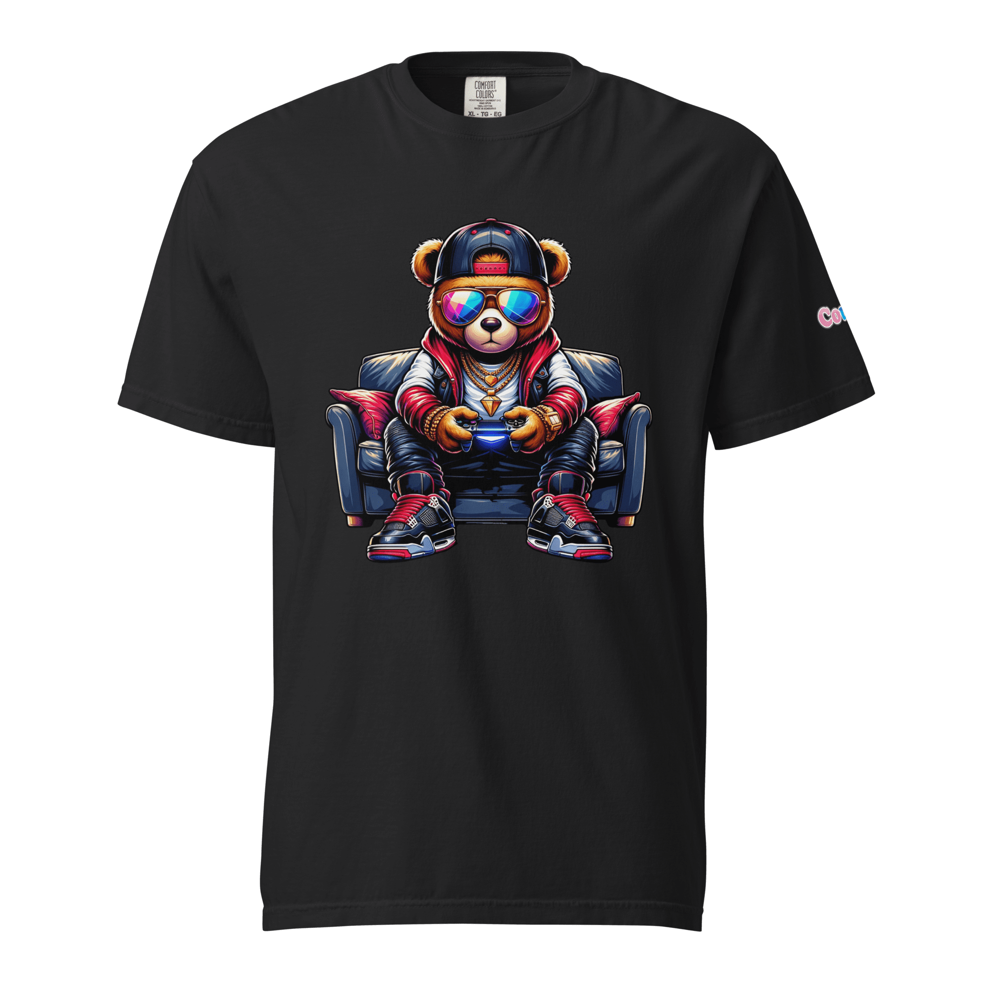 Teddy Bear Gamer - Unisex garment-dyed heavyweight t-shirt - Walmart.com