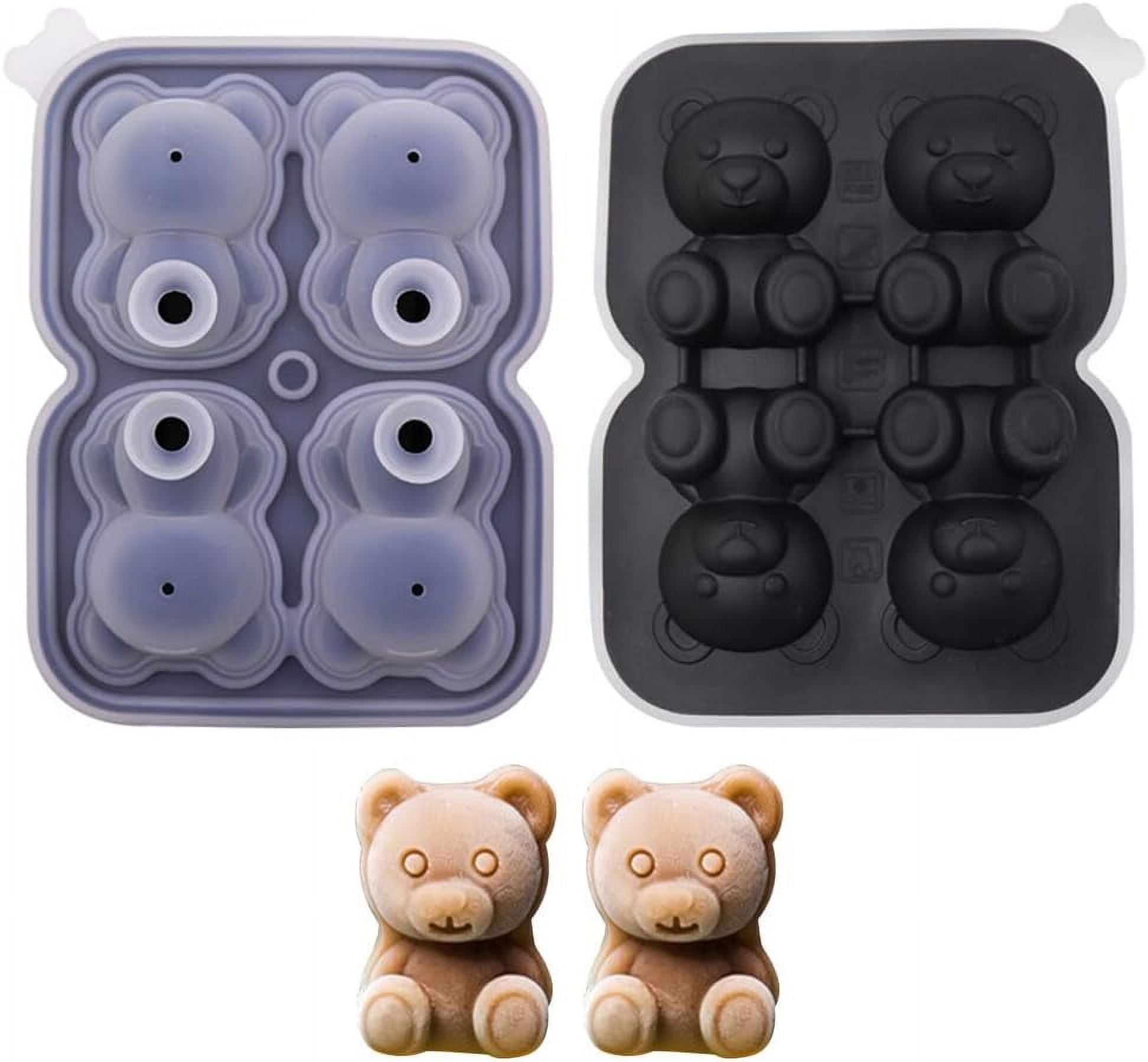 Teddy Bear Ice Cube Mold - Cute and Efficient Splash-Proof Design, Easy ...
