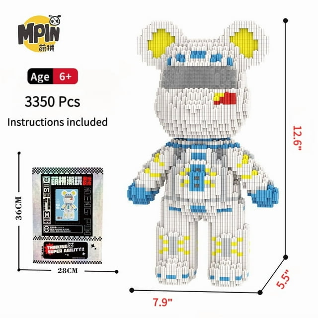 Teddy Bear Micro Building Blocks Set(3350Pieces) TOYCITY Christmas Bear ...