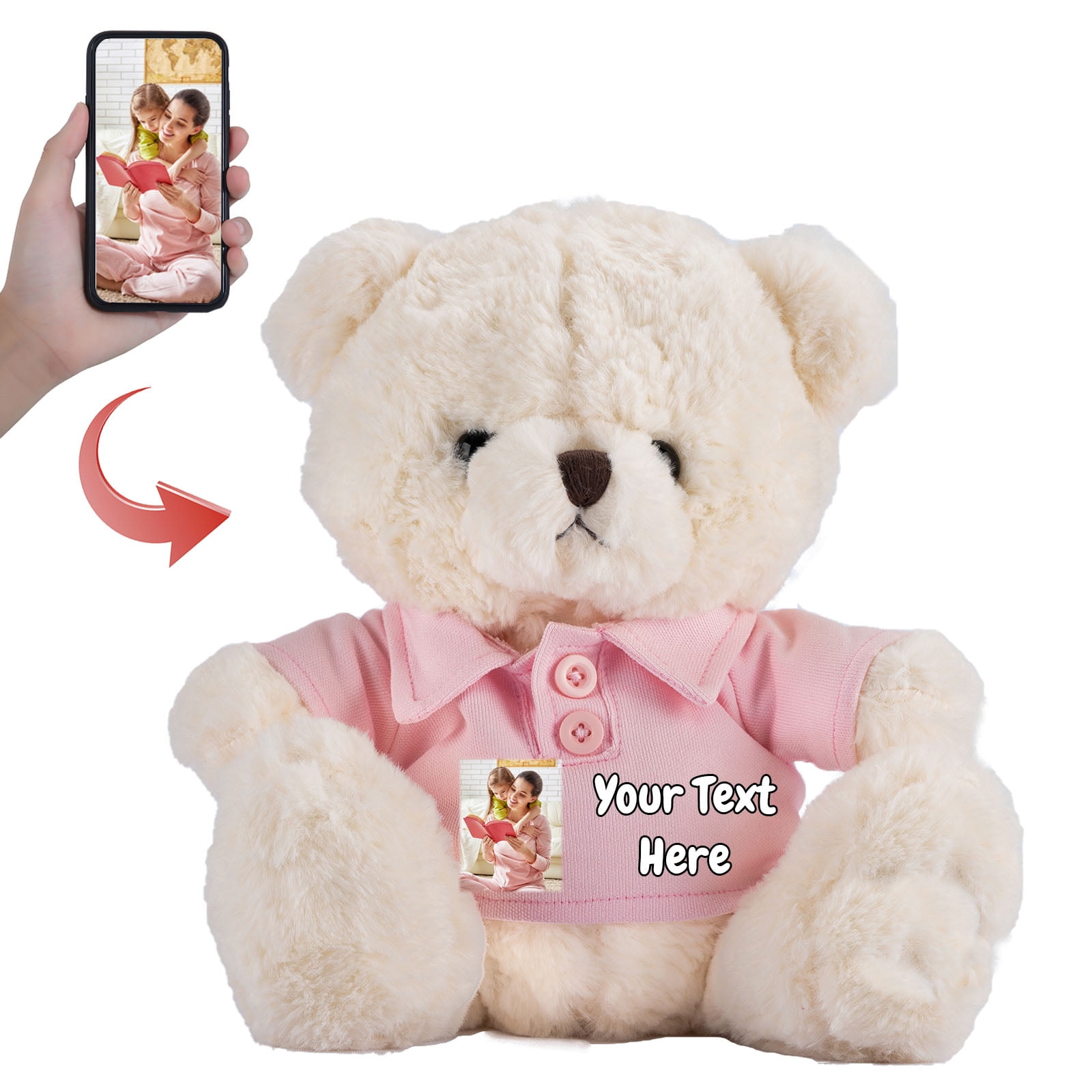 Teddy Bear Personalized Plush Toys, Customized Gifts Stuffed Bear with ...