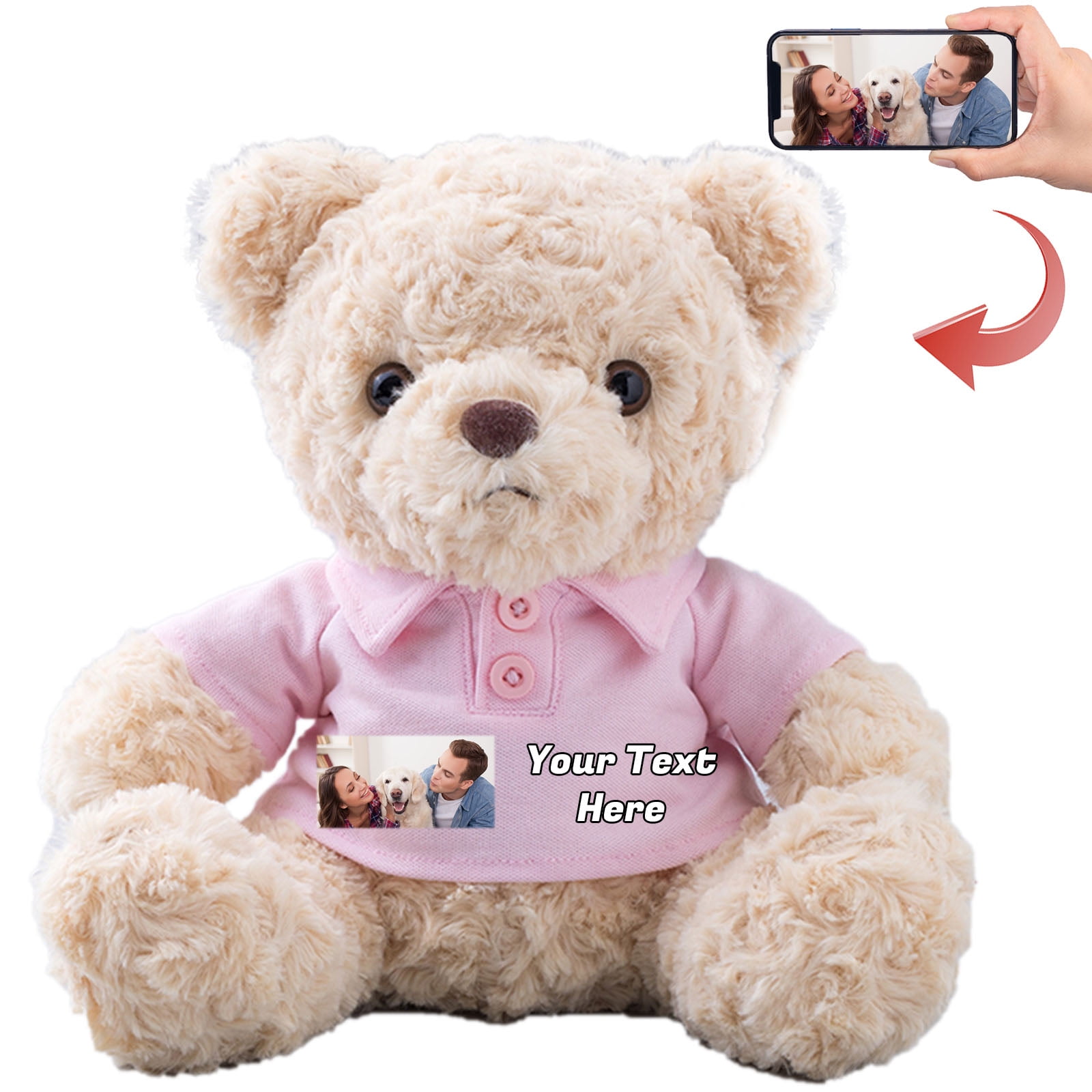 Teddy Bear Personalized Plush Toys, Customized Gifts Stuffed Bear with ...