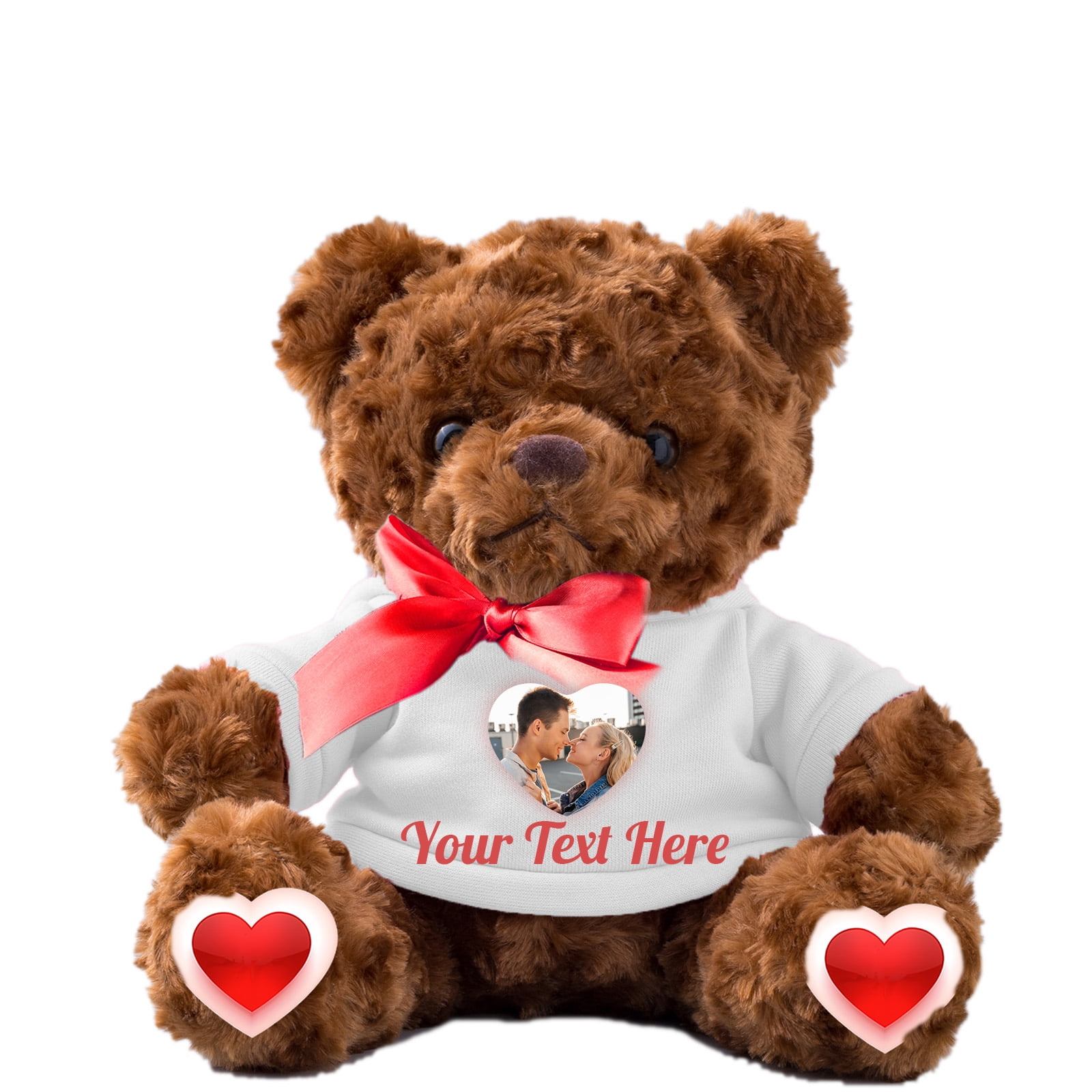 Teddy Bear Plush Toys Personalized Stuffed Bear Plush with Custom Photo ...