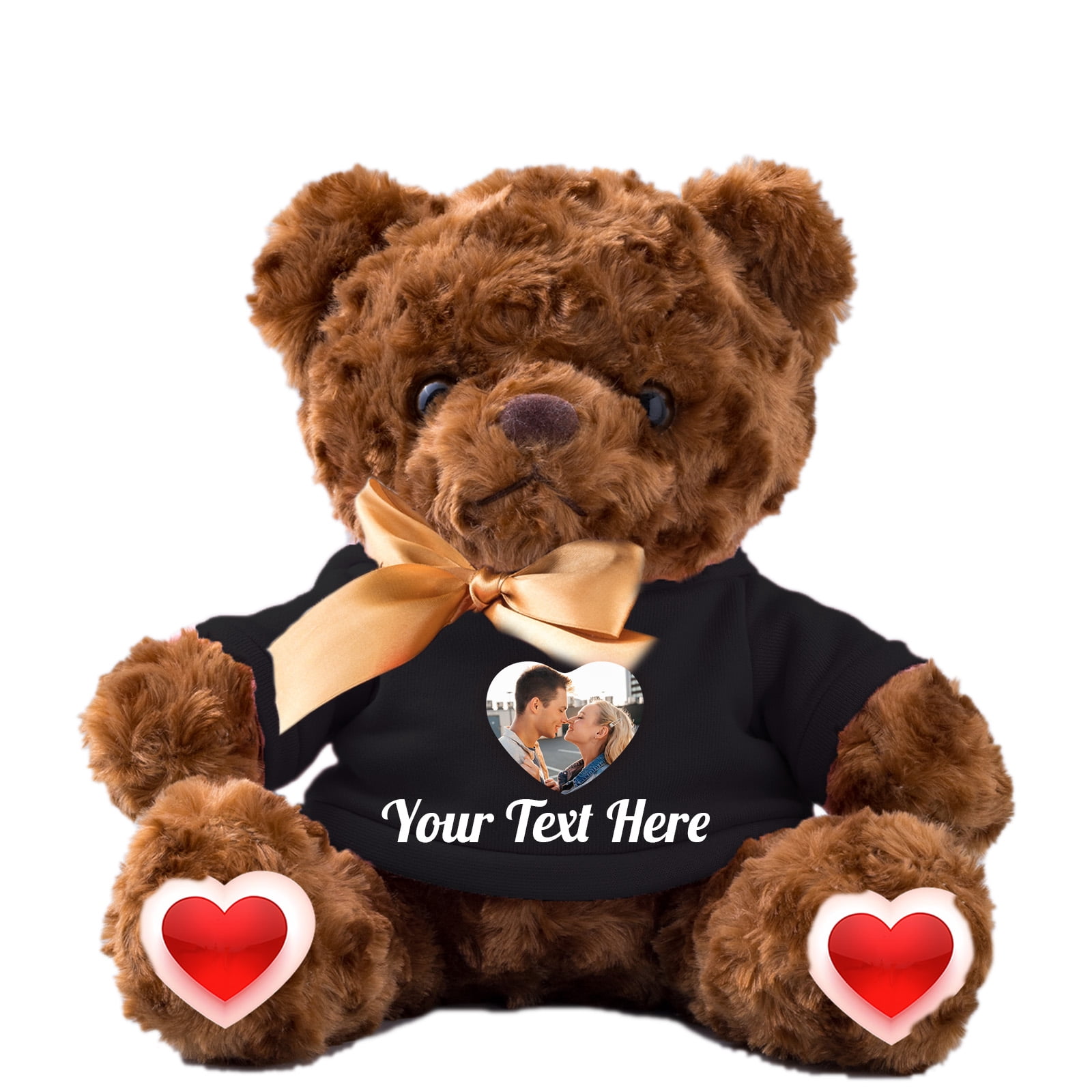 Teddy Bear Plush Toys Personalized Stuffed Bear Plush with Custom Photo ...