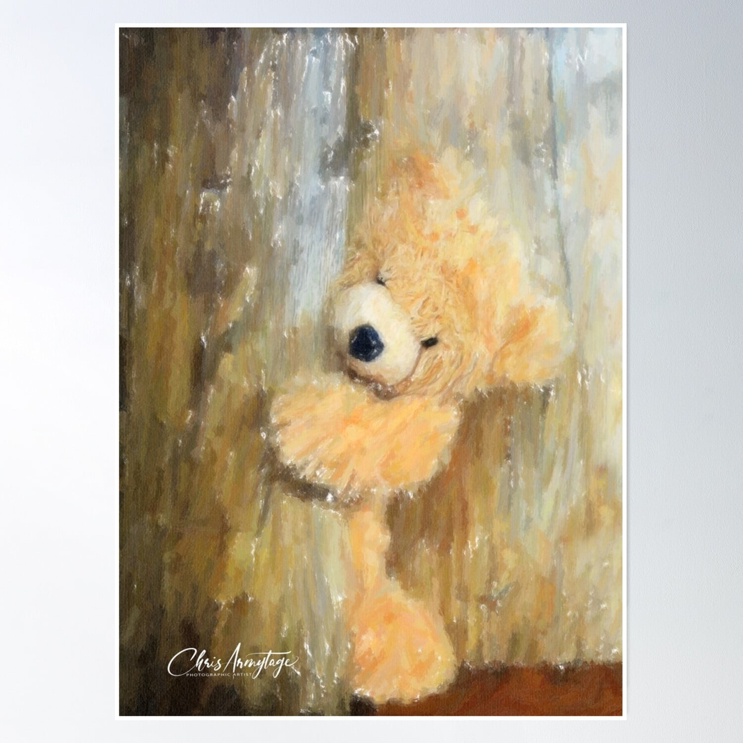 Teddy Bear Portrait Poster Wall Art, Modern Wall Decor, 24x36 UNFRAMED ...