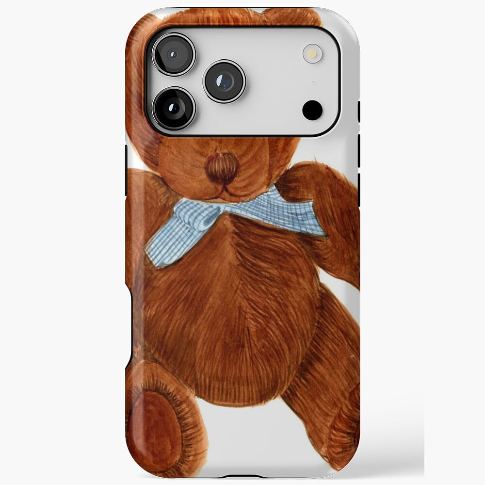 Teddy Bear Portrait Watercolor Cute Cartoon Illustration Phone Case ...