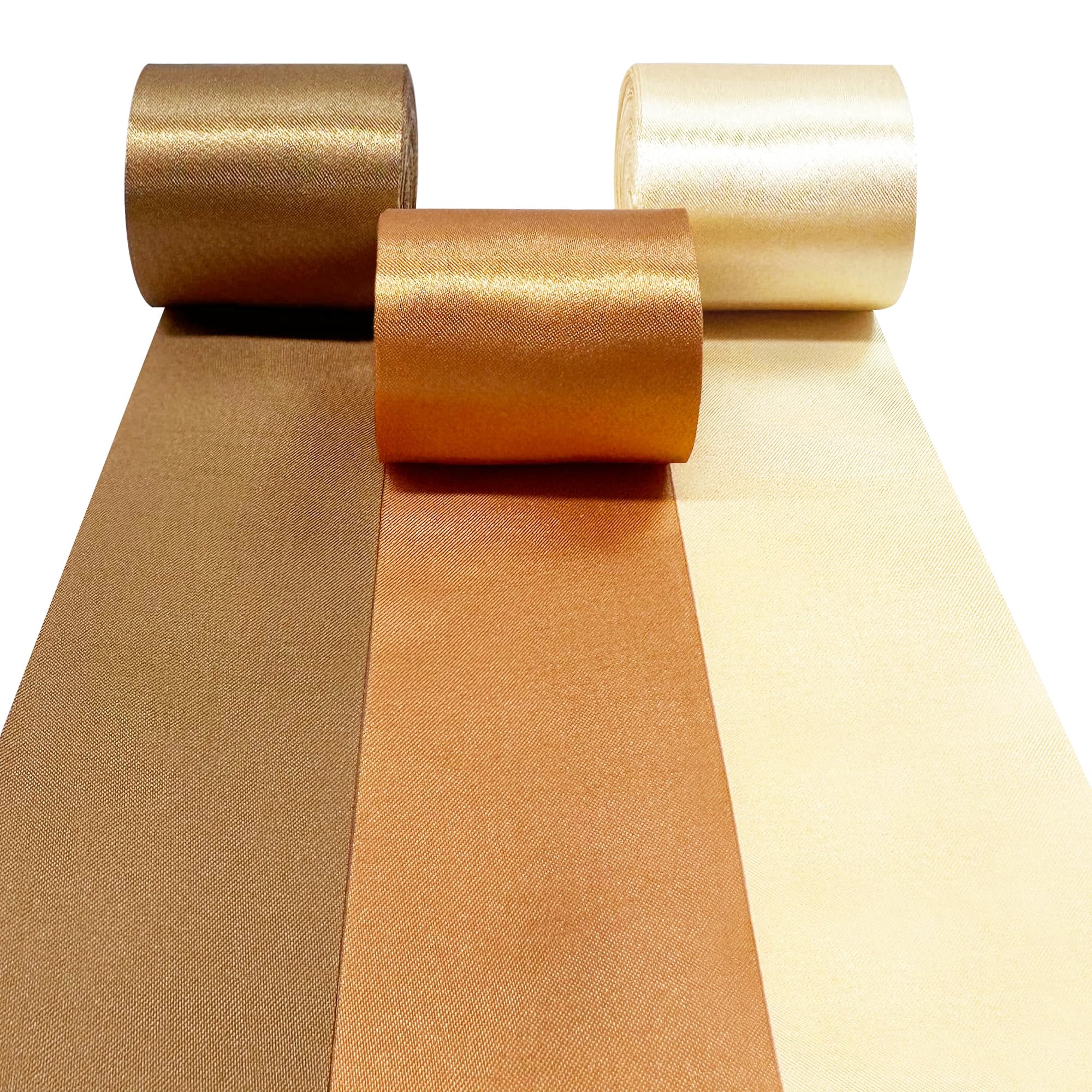 Teddy Bear Satin Ribbon Cream Tan Brown Boho 65.6Yd Ã— 1.97" Wide ...