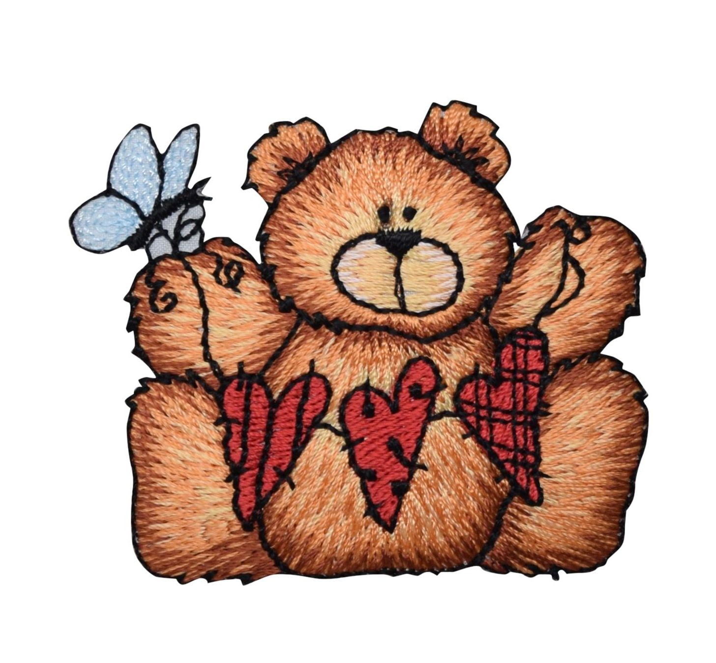 Teddy Bear - String of Hearts - Butterfly - Iron on Applique ...