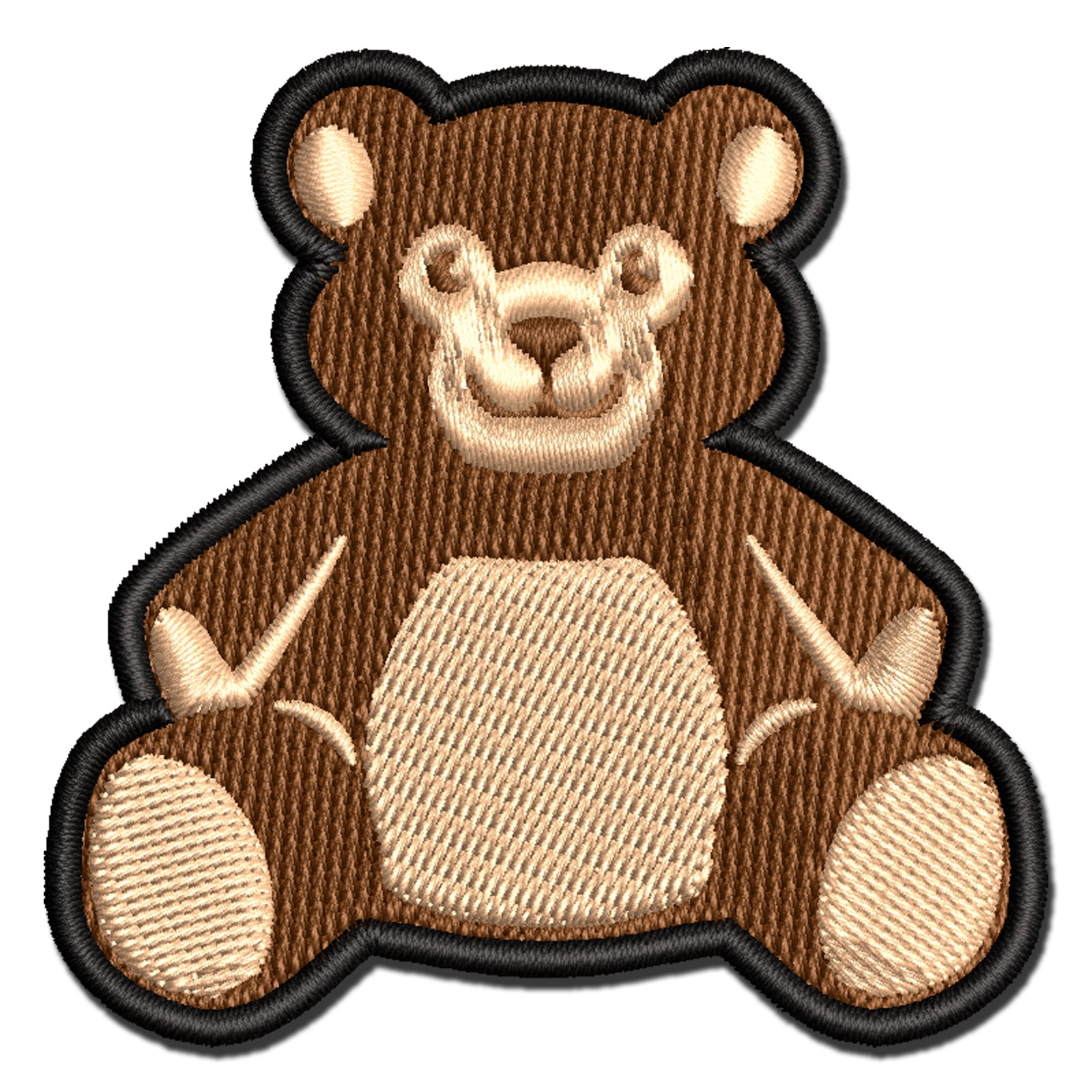 Teddy Bear Stuffed Animal Toy Applique Multi-Color Embroidered Hook ...