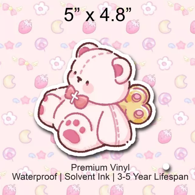 Teddy Bear Toy Vinyl Sticker Dinosaur Decal Cute Laptop Sticker Vinyl ...