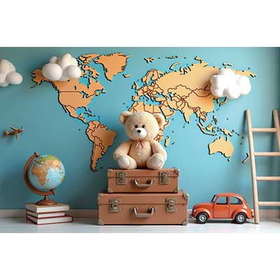 Teddy Bear World May Boys Birthday Background Newborn Baby Shooting ...
