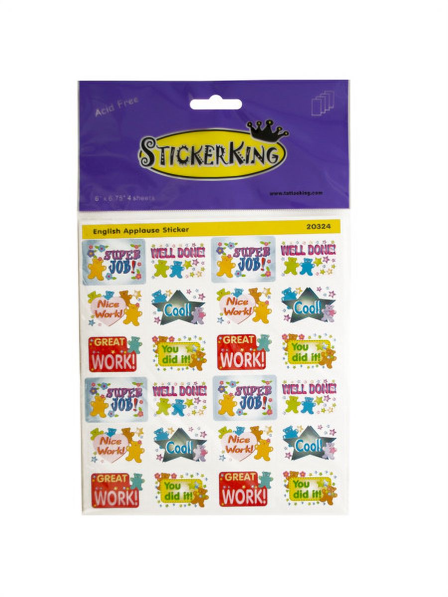 Teddy Bears And Stars Applause Stickers, 24 Count - Walmart.com