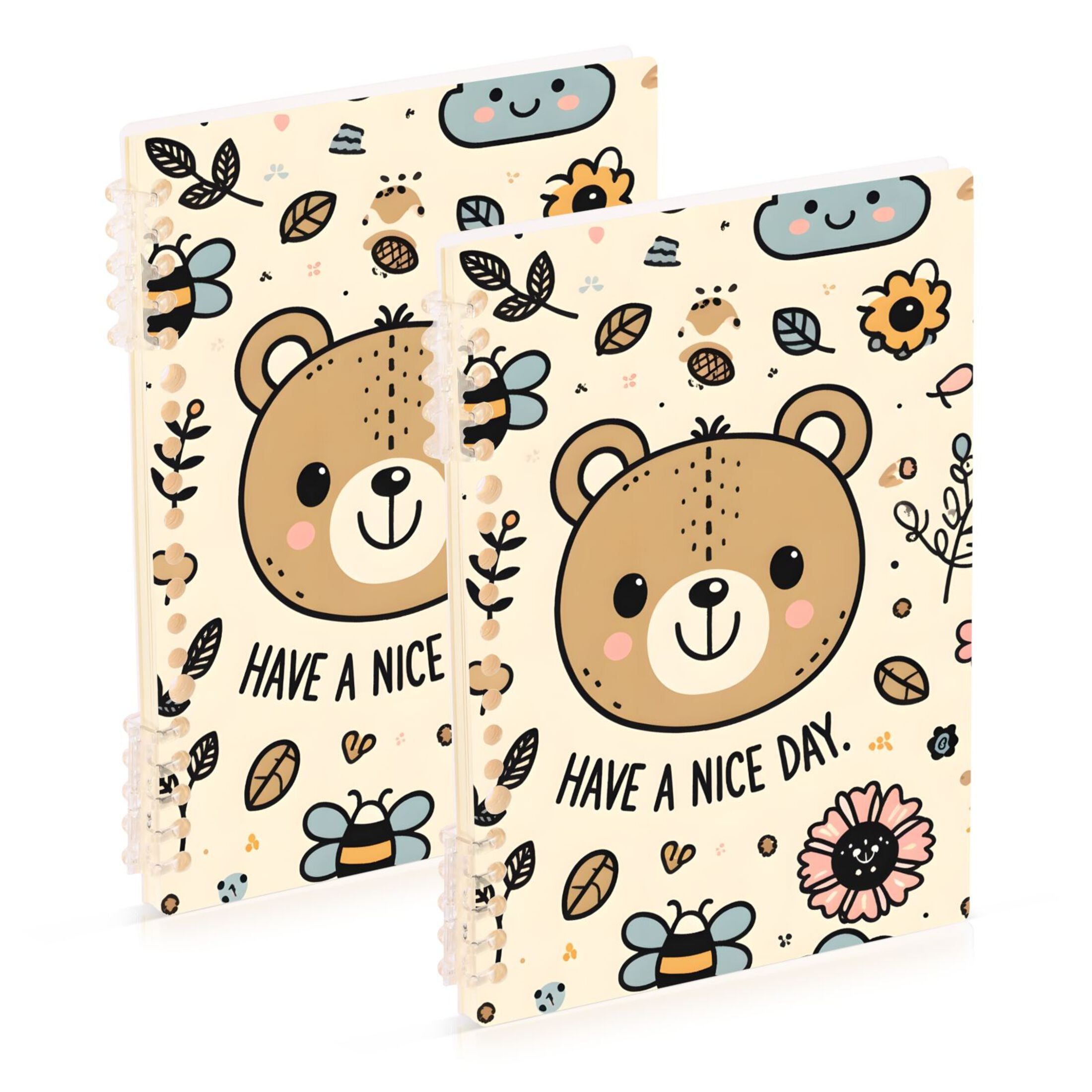 Teddy Bears Flowers Bees Ring Binder Notebook Journey Note Diary ...