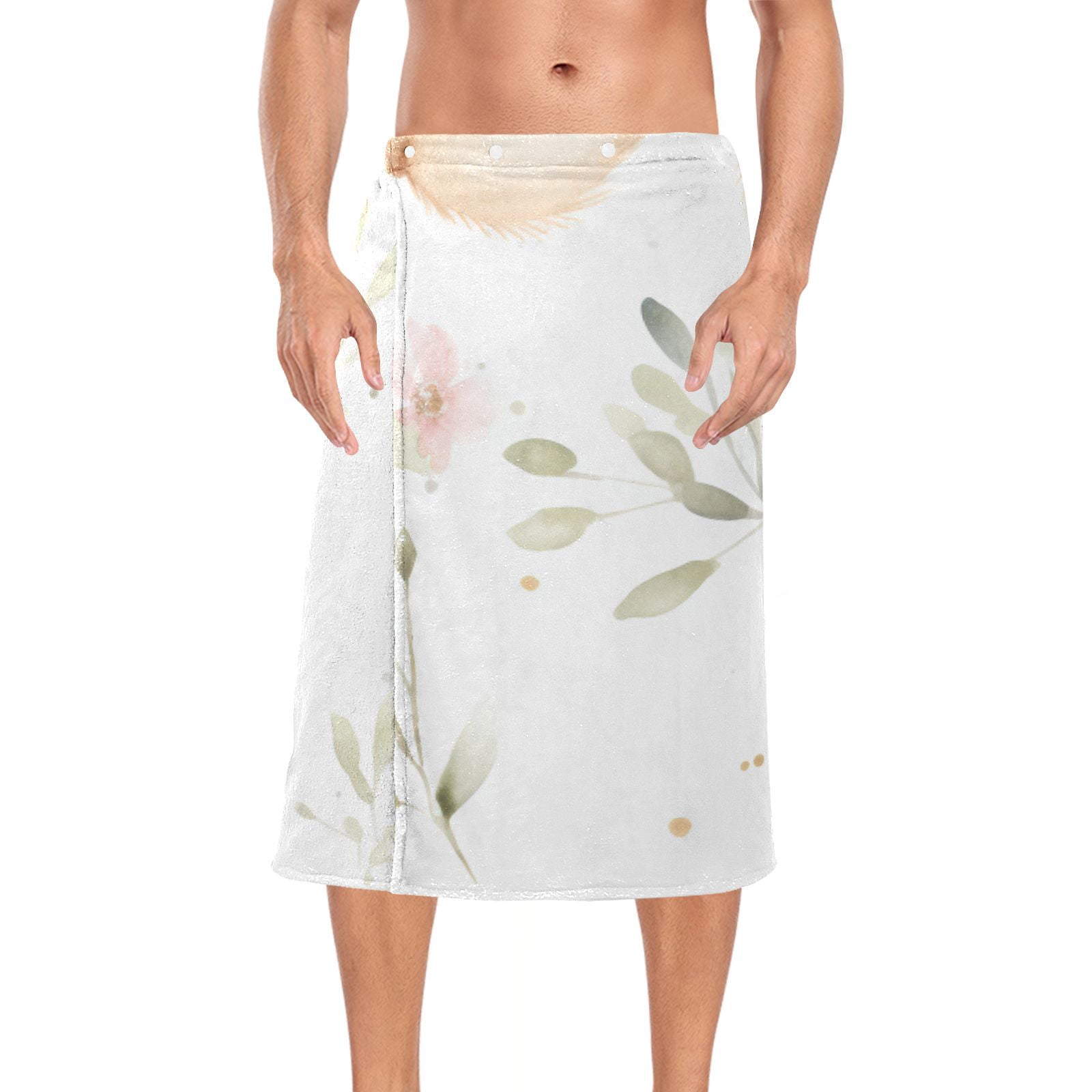 Teddy Bears Leaves Bath Towel Wrap for Man Adjustable Shower Wrap ...