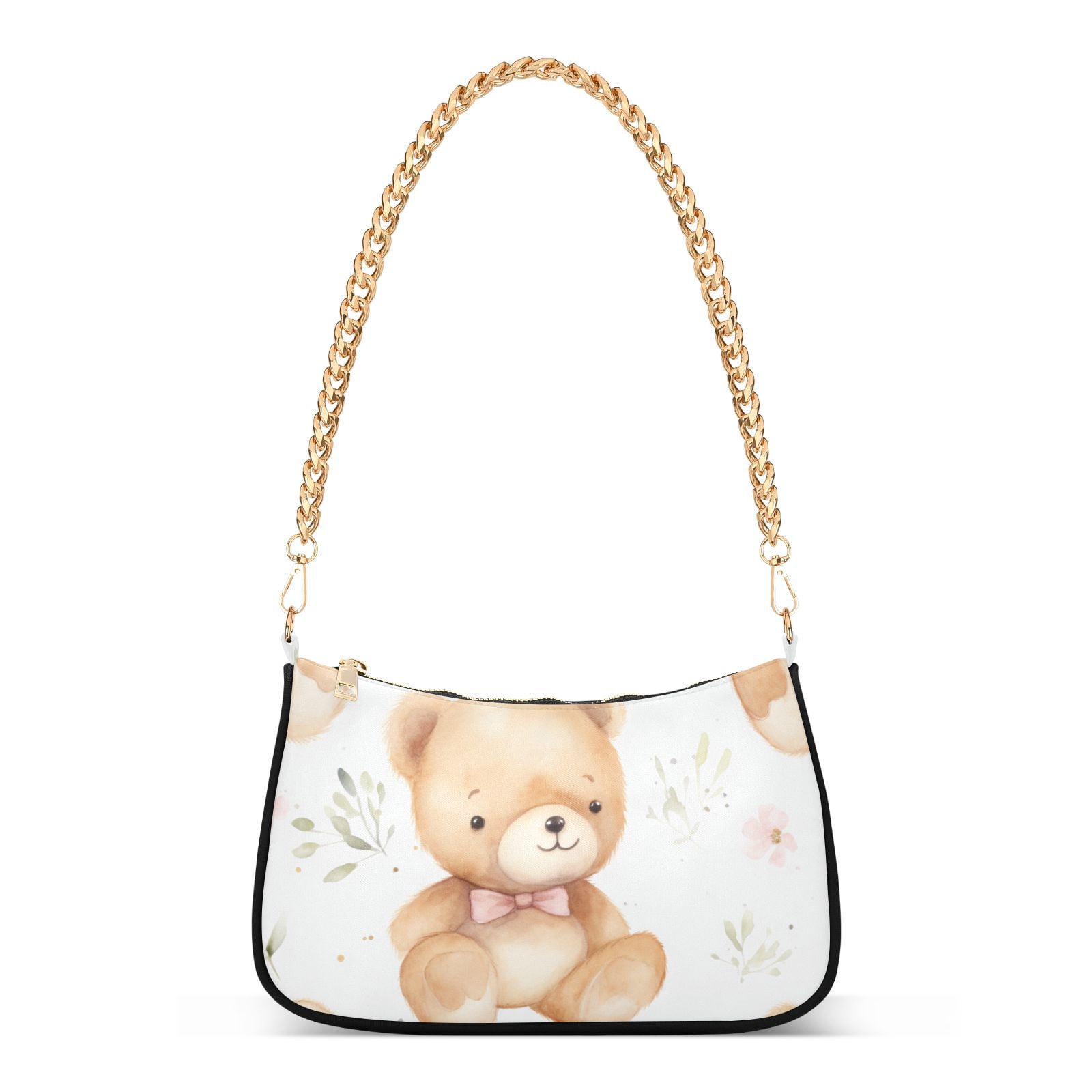 Teddy Bears LeavesWomen Small Shoulder Bag Crossbody Tote Hobo Bags ...