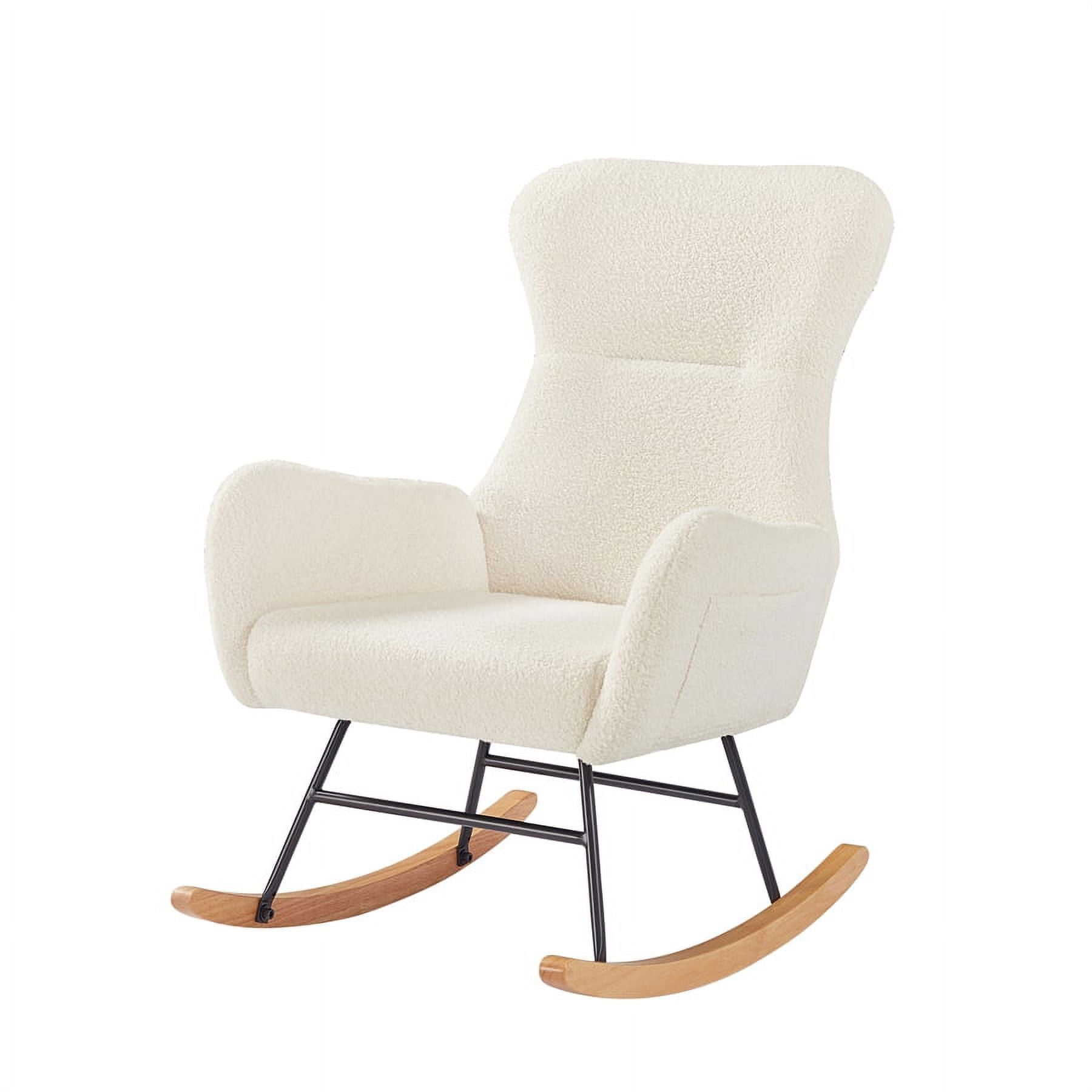 Teddy Fabric Nursing Chair for Mom and Baby, Nursery Rocking Chair ...