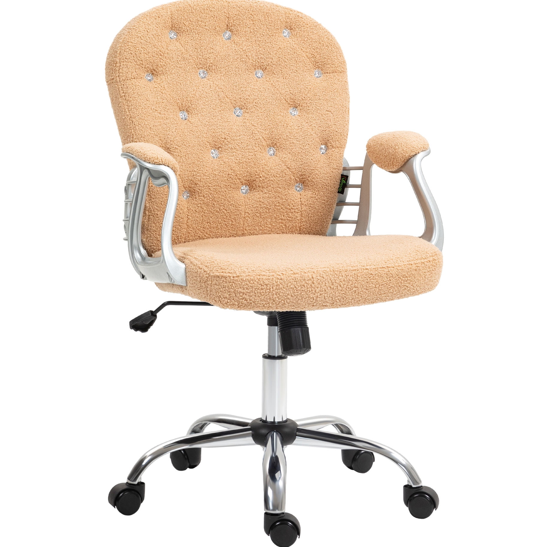 Teddy Fleece Office Chair | Adjustable Position, 360° Swivel, Clean ...