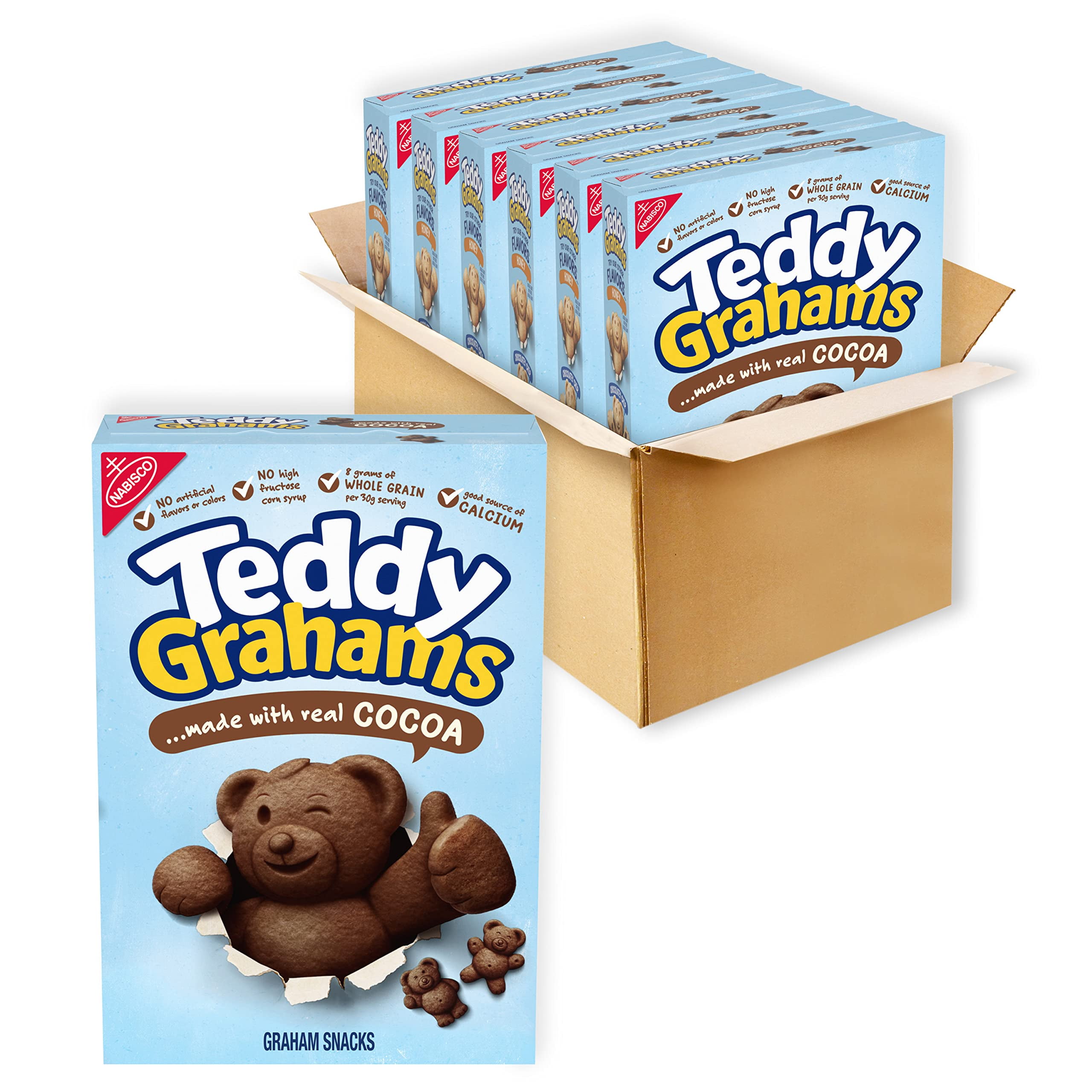 Teddy Grahams Chocolate Graham OIF8 Snacks, 6 - 10 oz boxes - Walmart.com