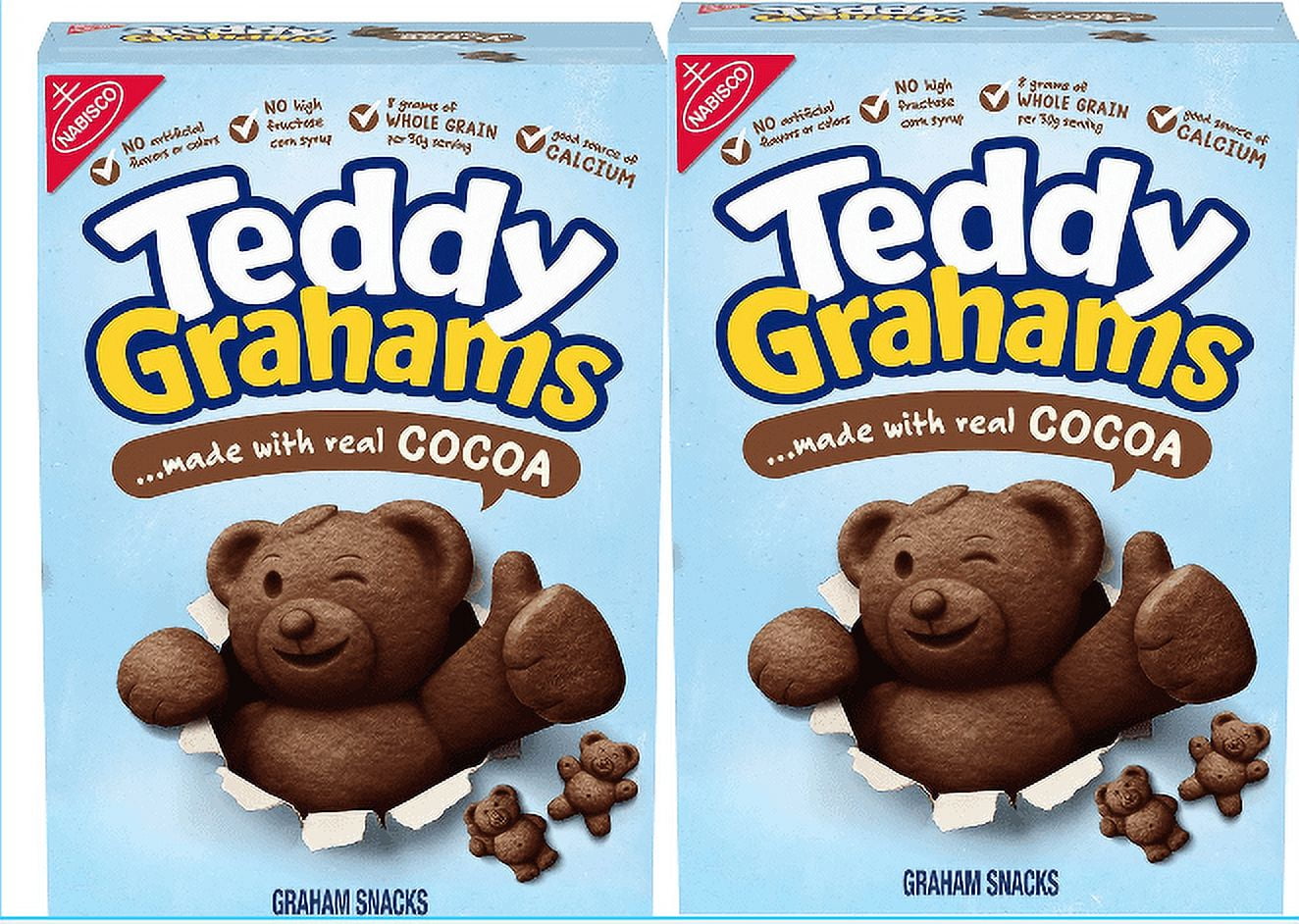 Teddy Grahams Chocolate Graham Snacks - 10oz pack of 2 - Walmart.com