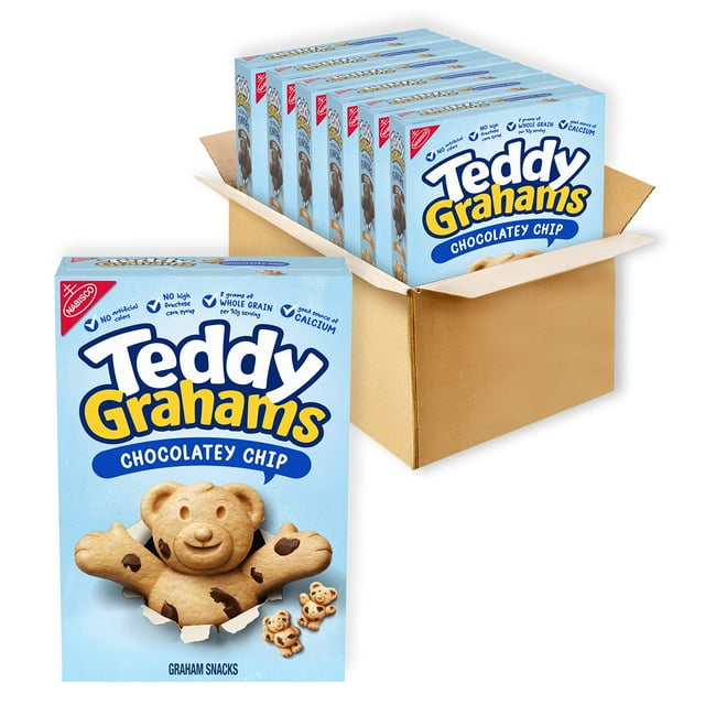 Teddy Grahams Chocolatey Chip TSF6 Graham Snacks, 6 - 10 oz Boxes ...