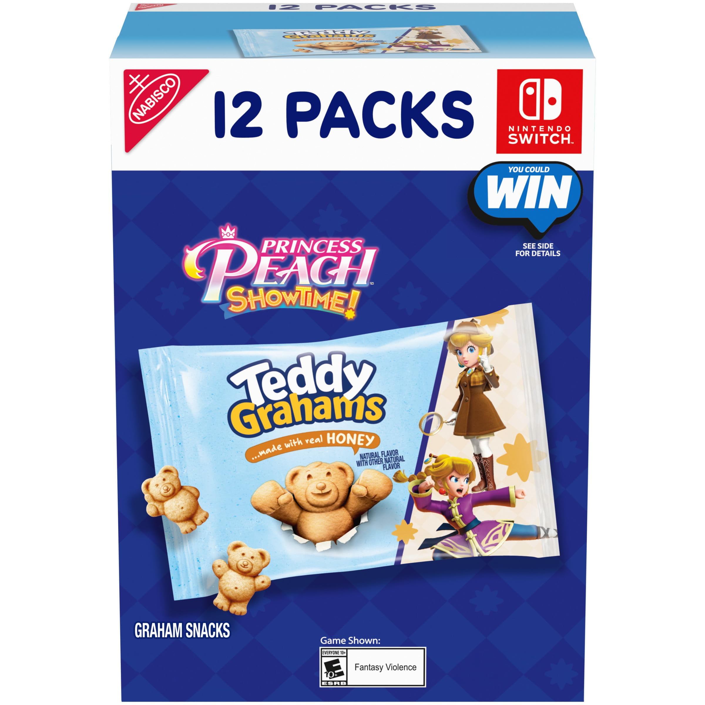 Teddy Grahams Honey Graham Snacks, 12 Snack Packs RDD9 - Walmart.com