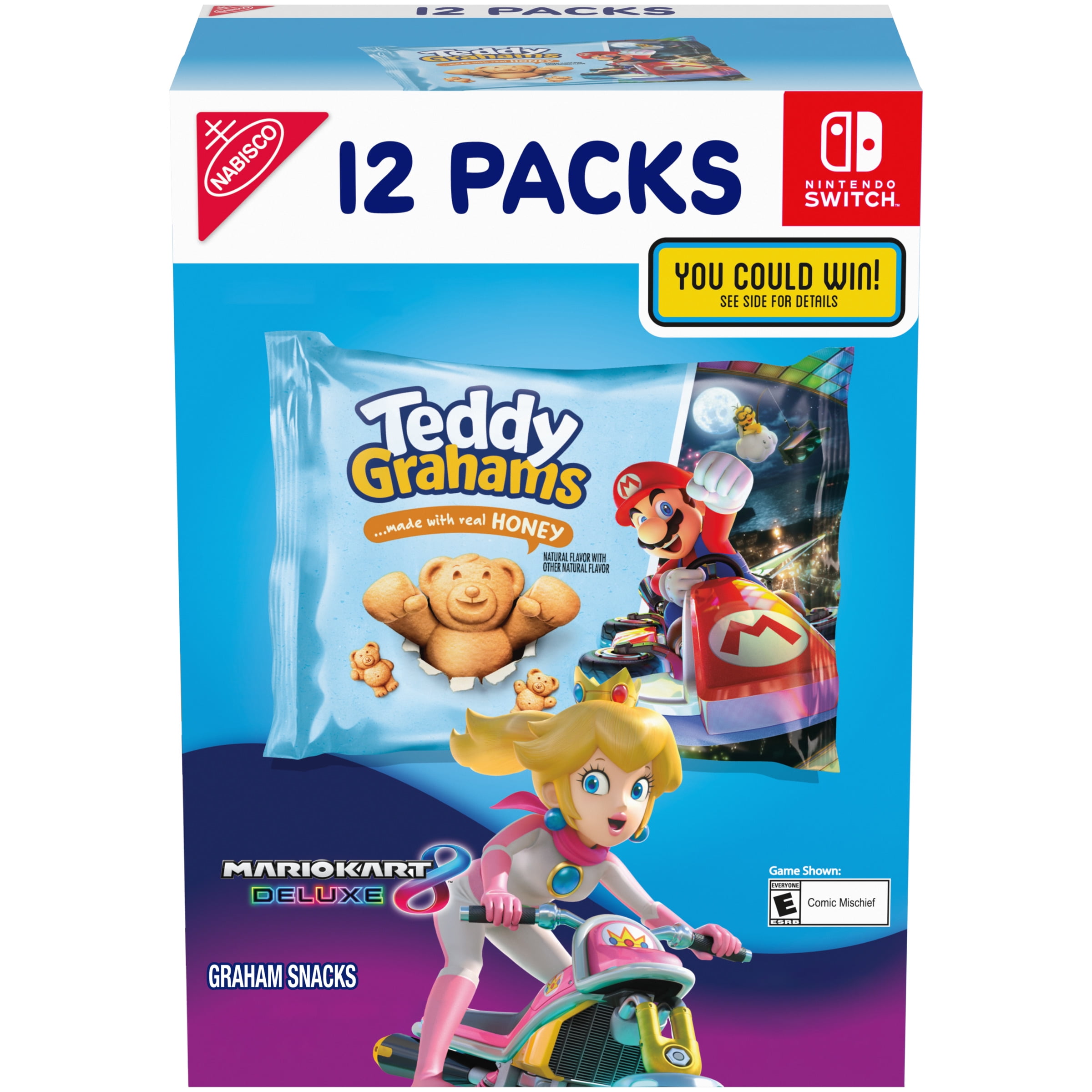 Teddy Grahams Honey Graham Snacks, 12 Snack Packs - Walmart.com