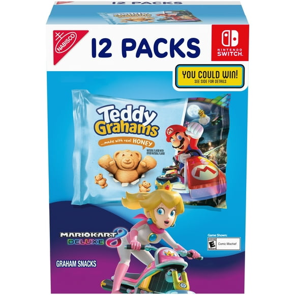 Teddy Grahams Honey Graham Snacks, 12 Snack Packs