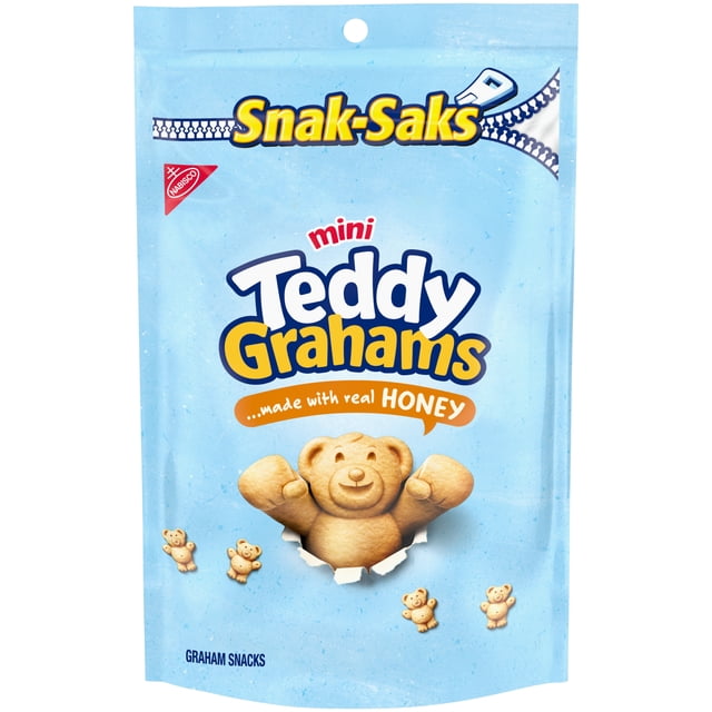 Teddy Grahams Honey Graham Bear-Shaped Crackers, Healthy Snacks for ...