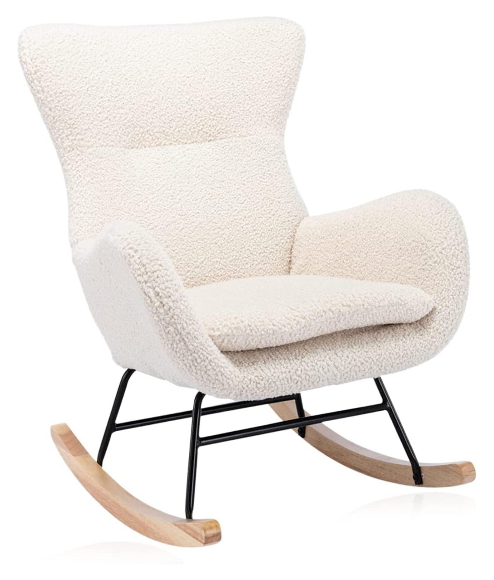 Teddy Rocking Chair Nursery, Upholstered Rocking Chairs with High ...
