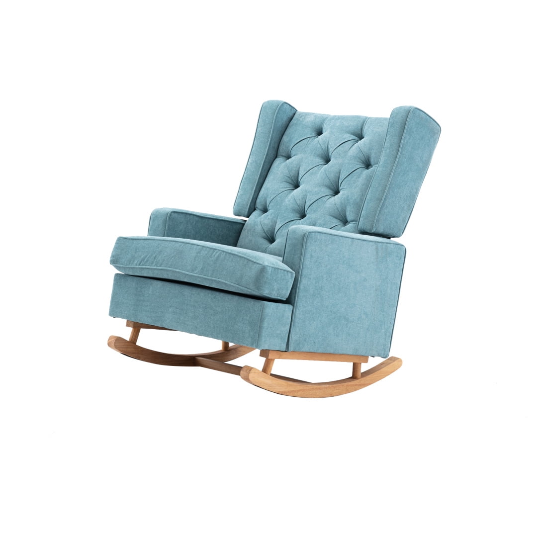 Teddy Rocking Sofa Chair with Tufted Backrest and Armrest, Upholstered ...